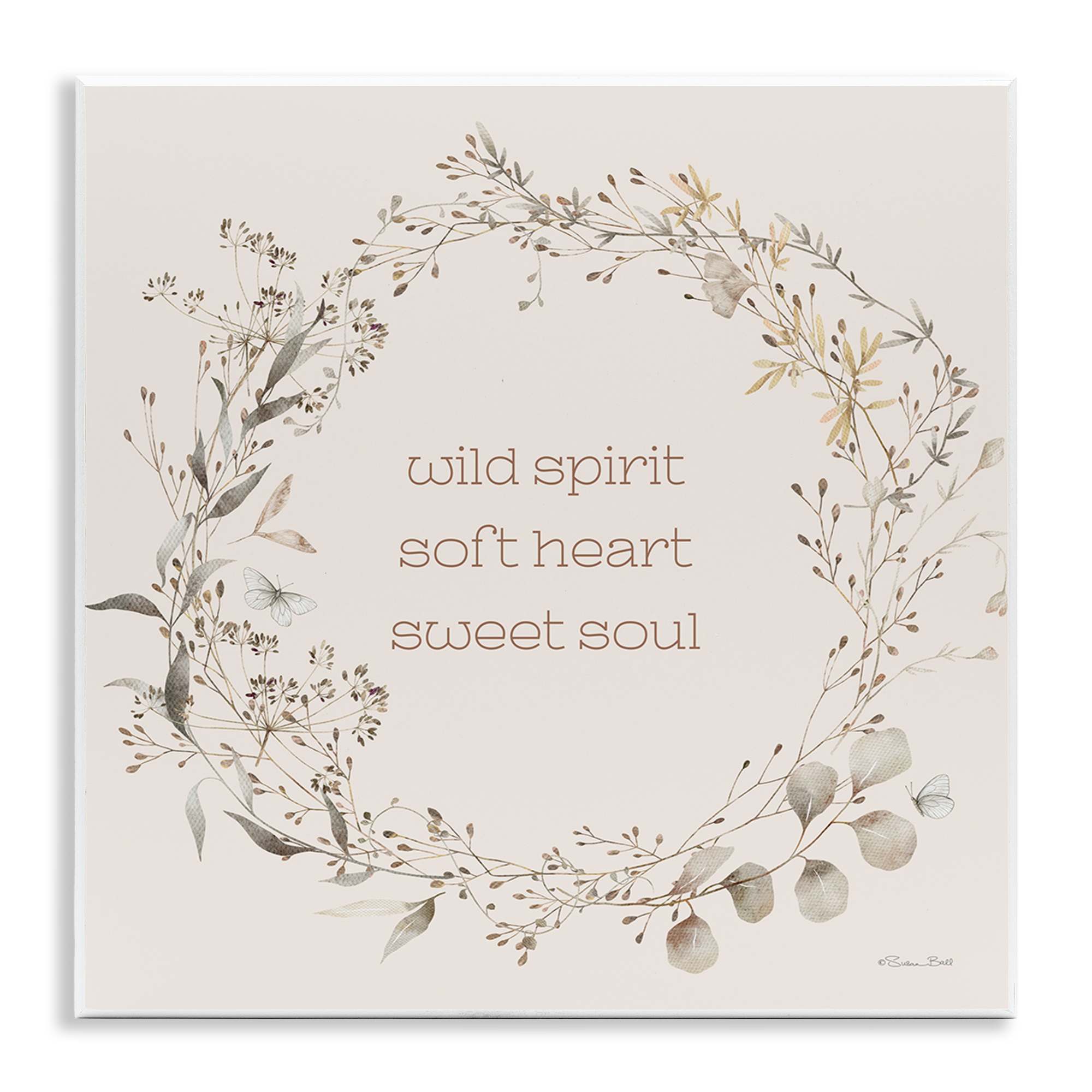 Stupell Industries Wild Spirit Soft Heart Sweet Soul Wall Plaque Art By ...