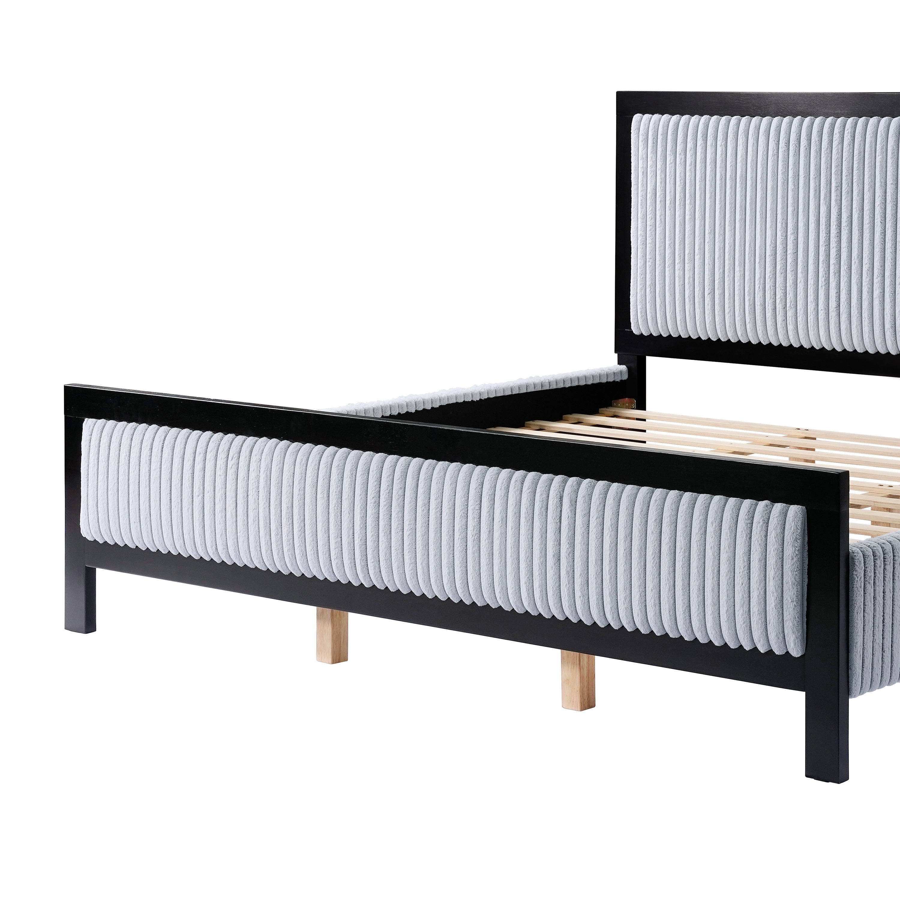 Christopher Knight Home Verve Modern Fabric Fluffy Headboard Platform ...