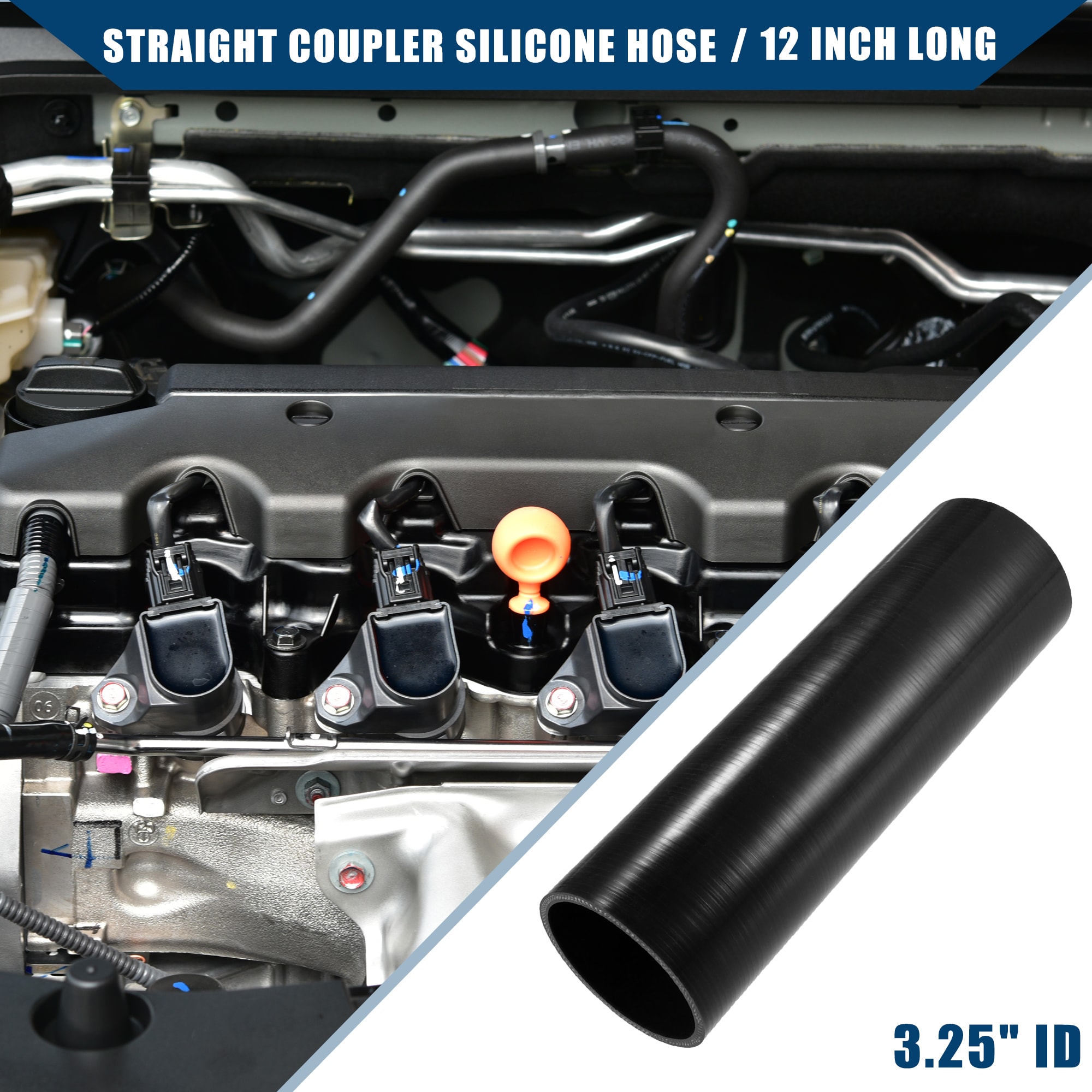 Unique Bargains Car Straight Coupler Silicone Hose Front Universal ...