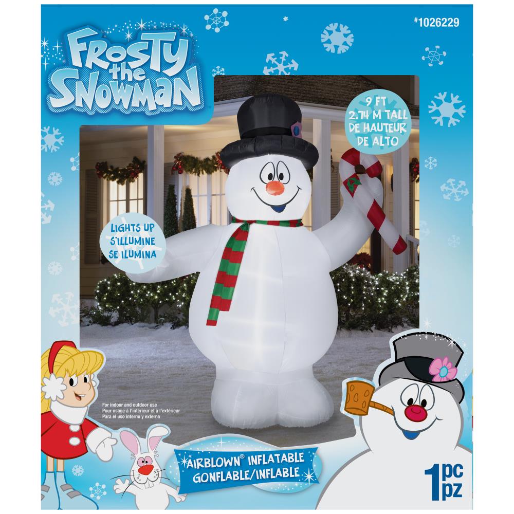 Warner Brothers 899 Ft Lighted Snowman Christmas Inflatable At