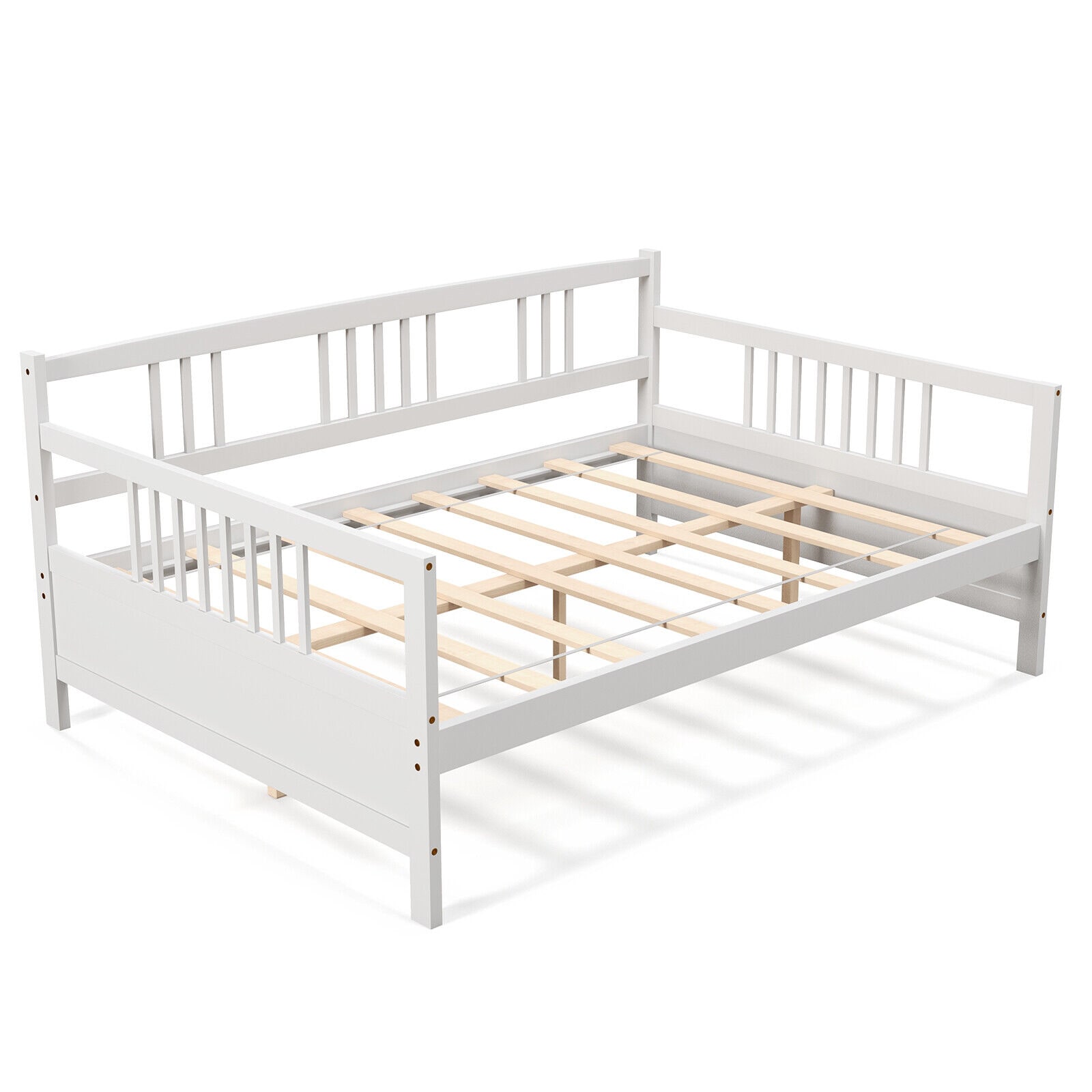 Ayelon Full White Wood Bed Frame with Headboard in the Beds department ...