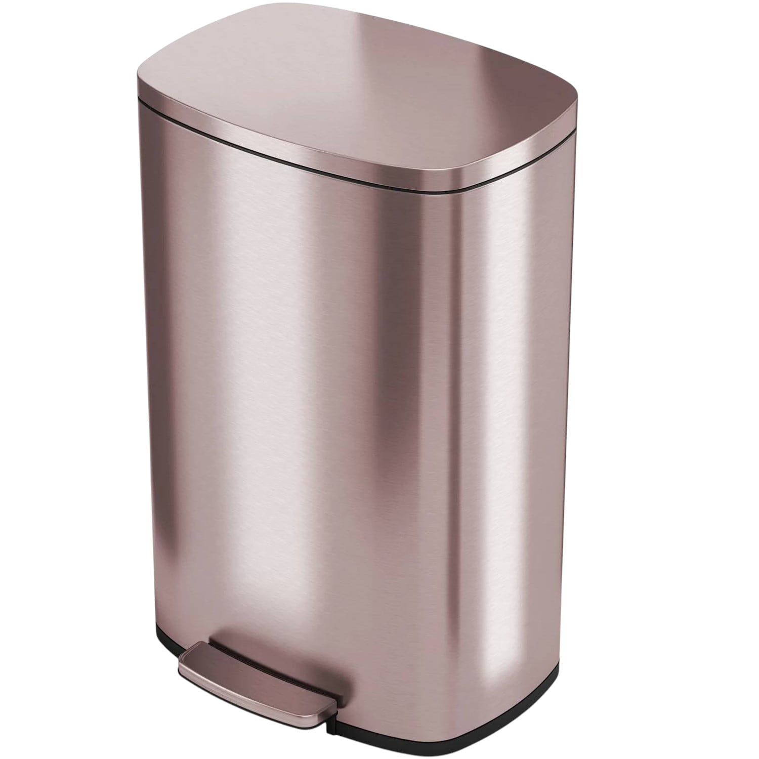 Slickblue Step On Trash Can with Slow Close Lid Deodorizer Filter and ...