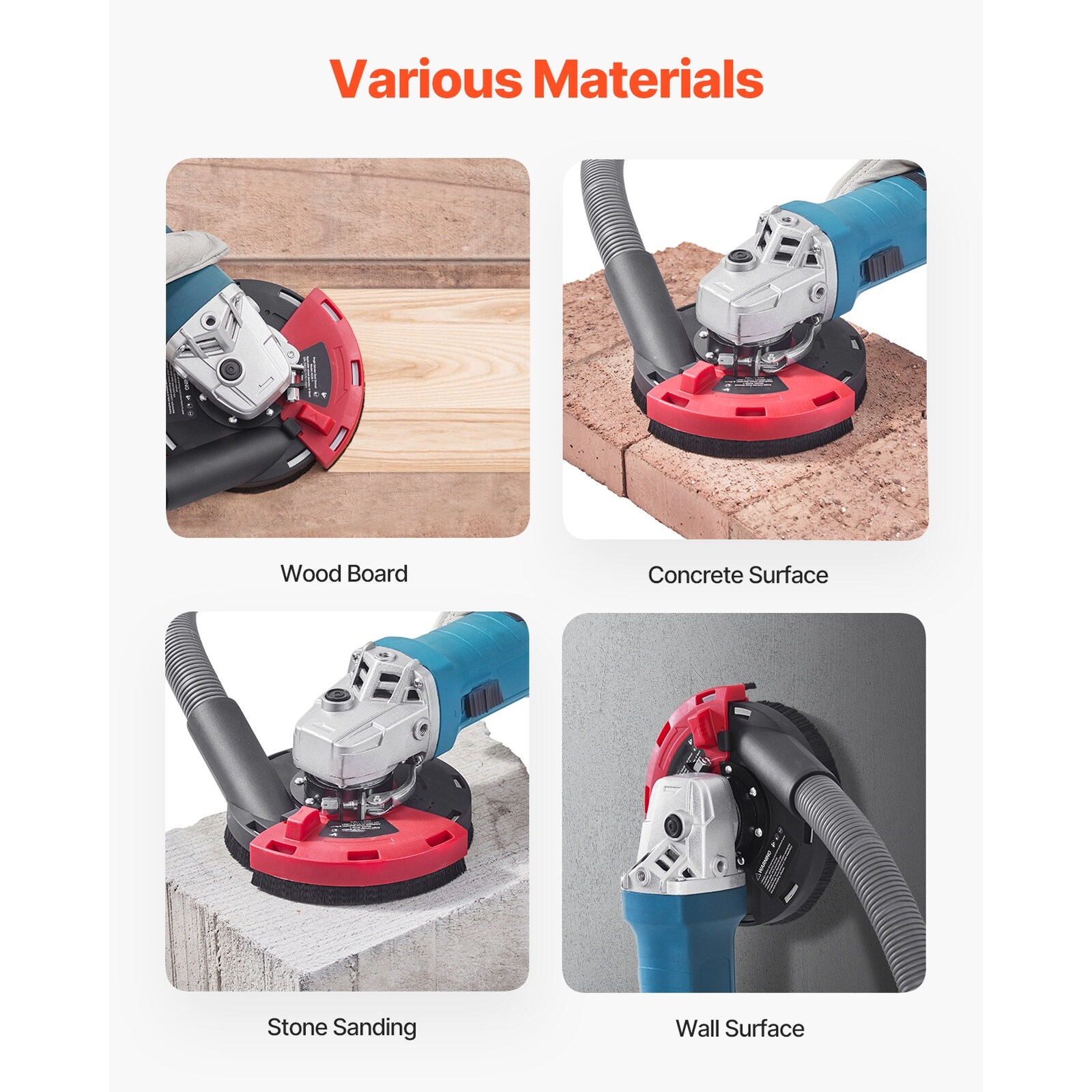 GIVIMO 4-5 in Angle Grinder Dust Shroud with 6 Clamping Washers ...