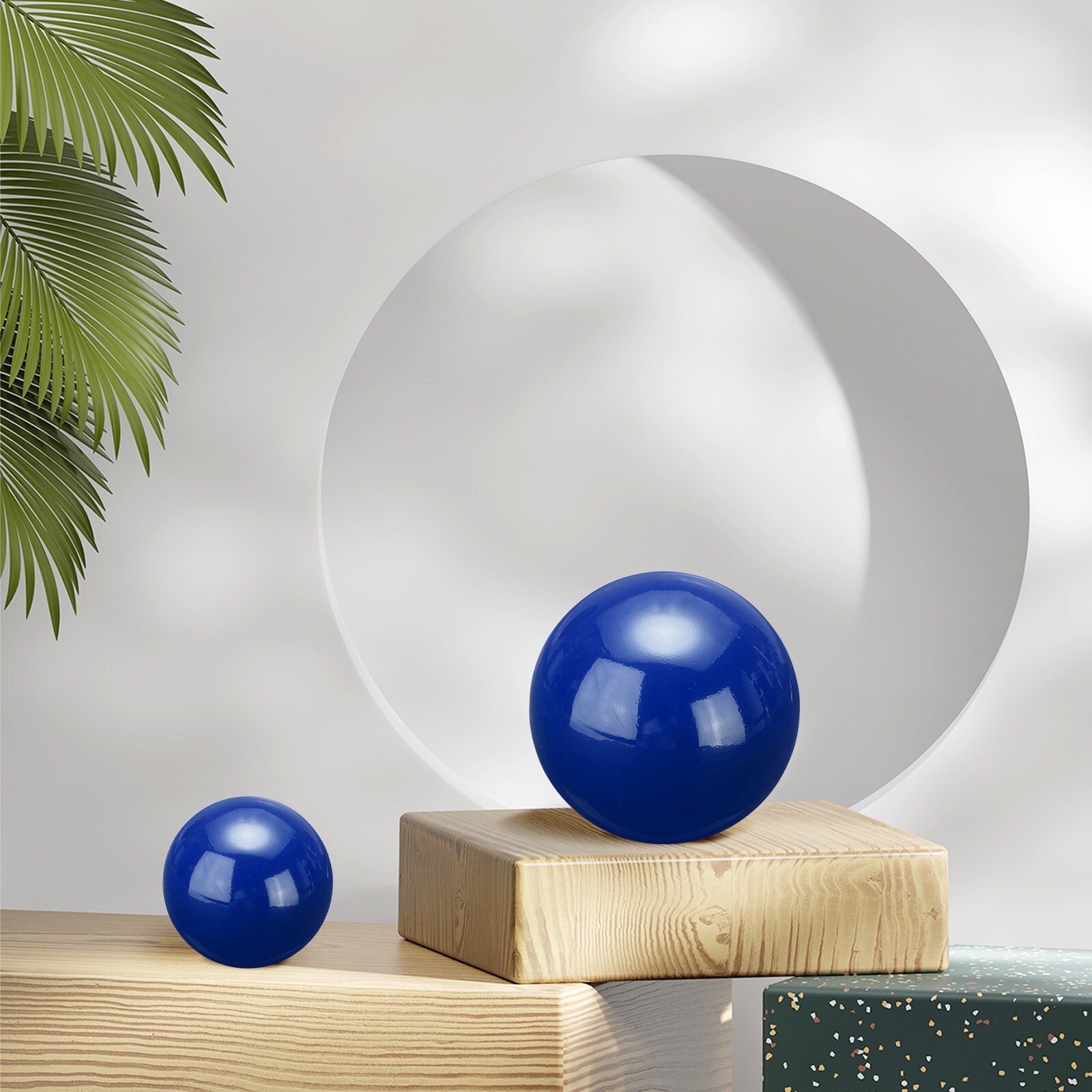 Unique Bargains 2pcs Gazing Globe Decor Ball 1.5 Inch 38mm Garden ...