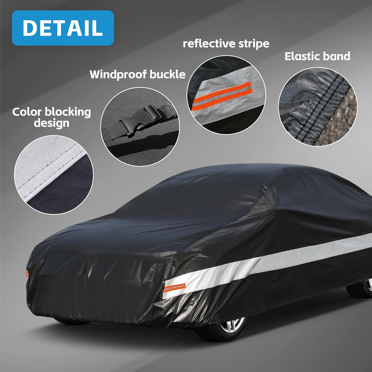 Holthly 10-Layer Waterproof Car Cover All Weather Outdoor Cover Custom ...
