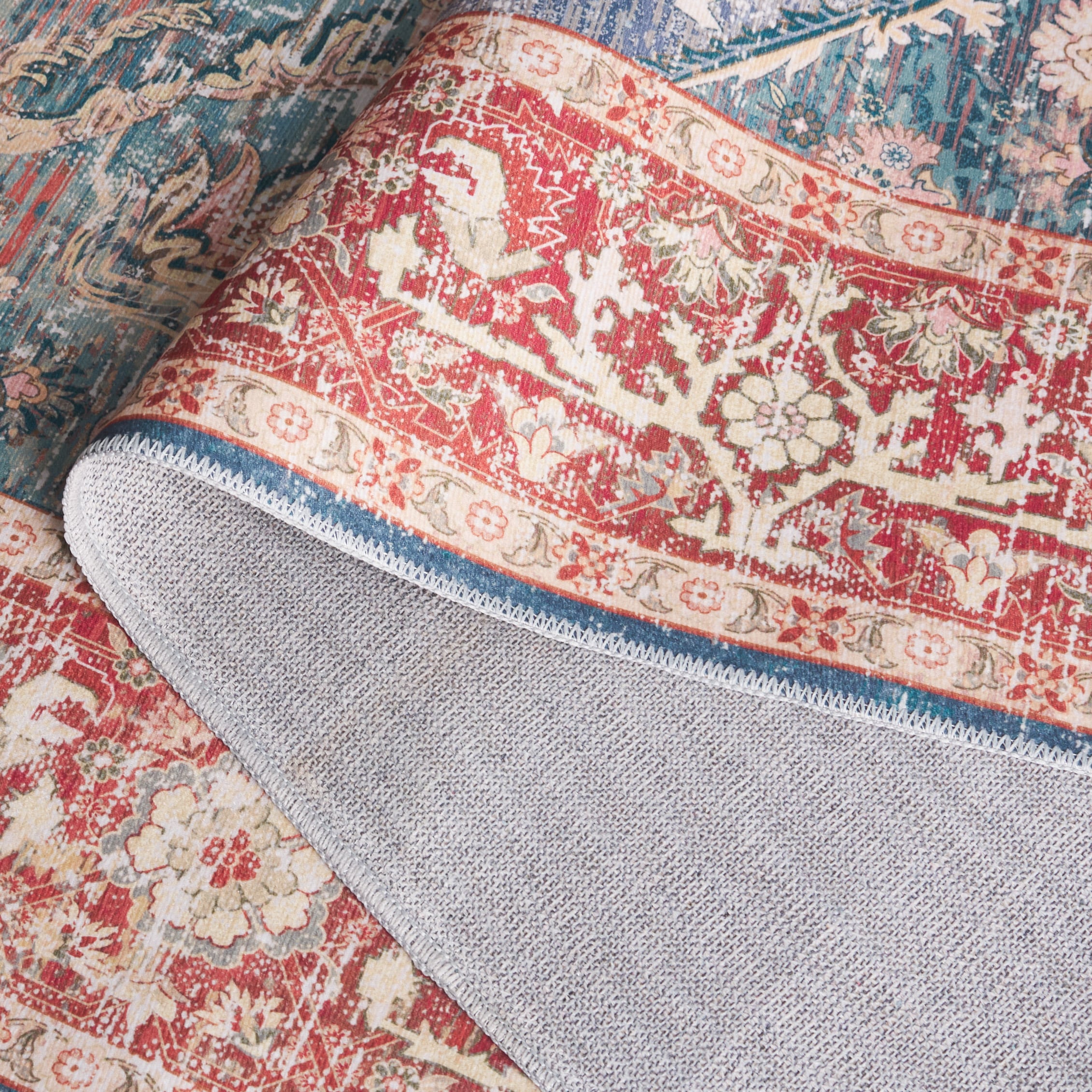 Safavieh Arizona 4 x 6 (ft) Loomed Polyester Blue Green/Rust ...