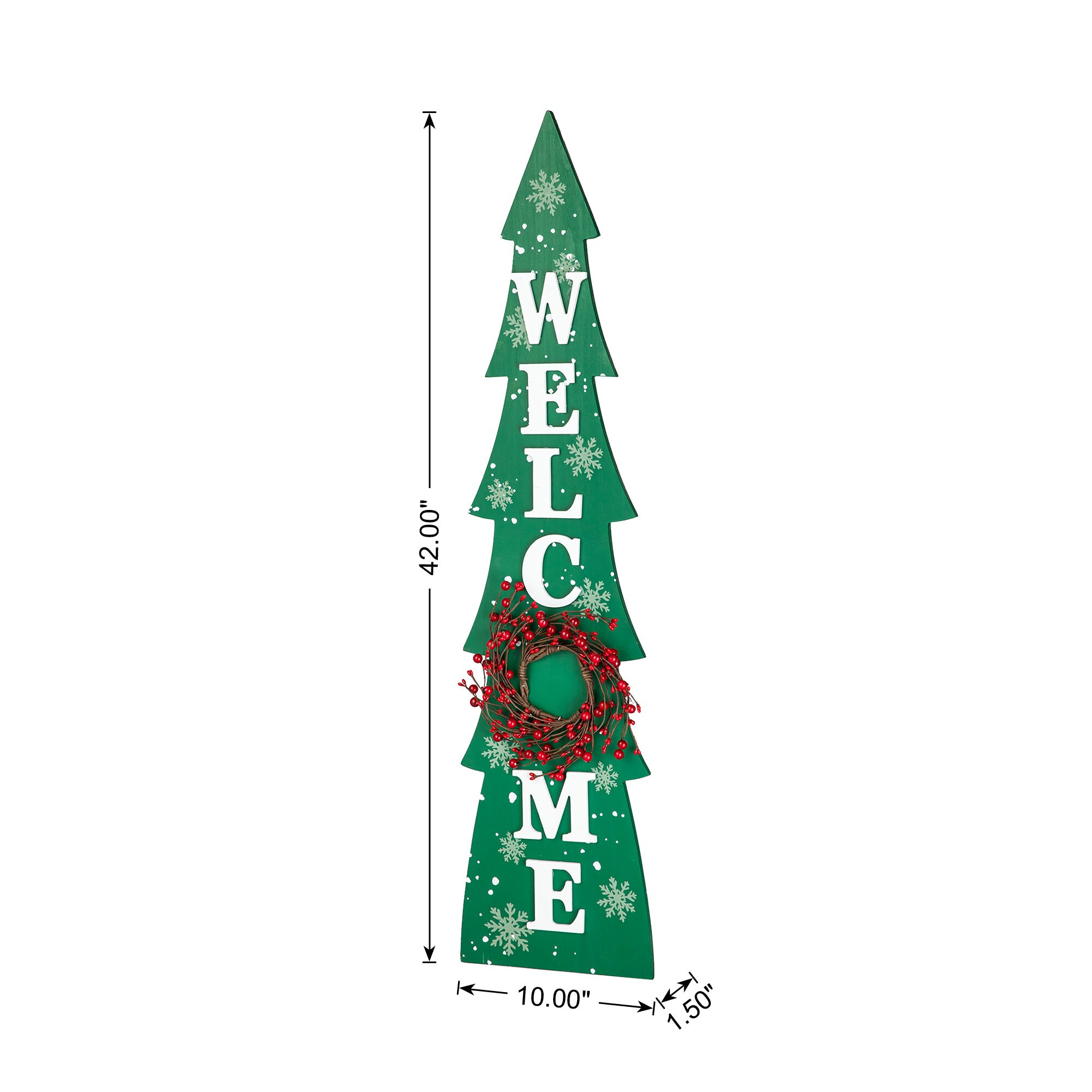 Glitzhome 42-in Merry Christmas Decor 2010100064 at Lowes.com