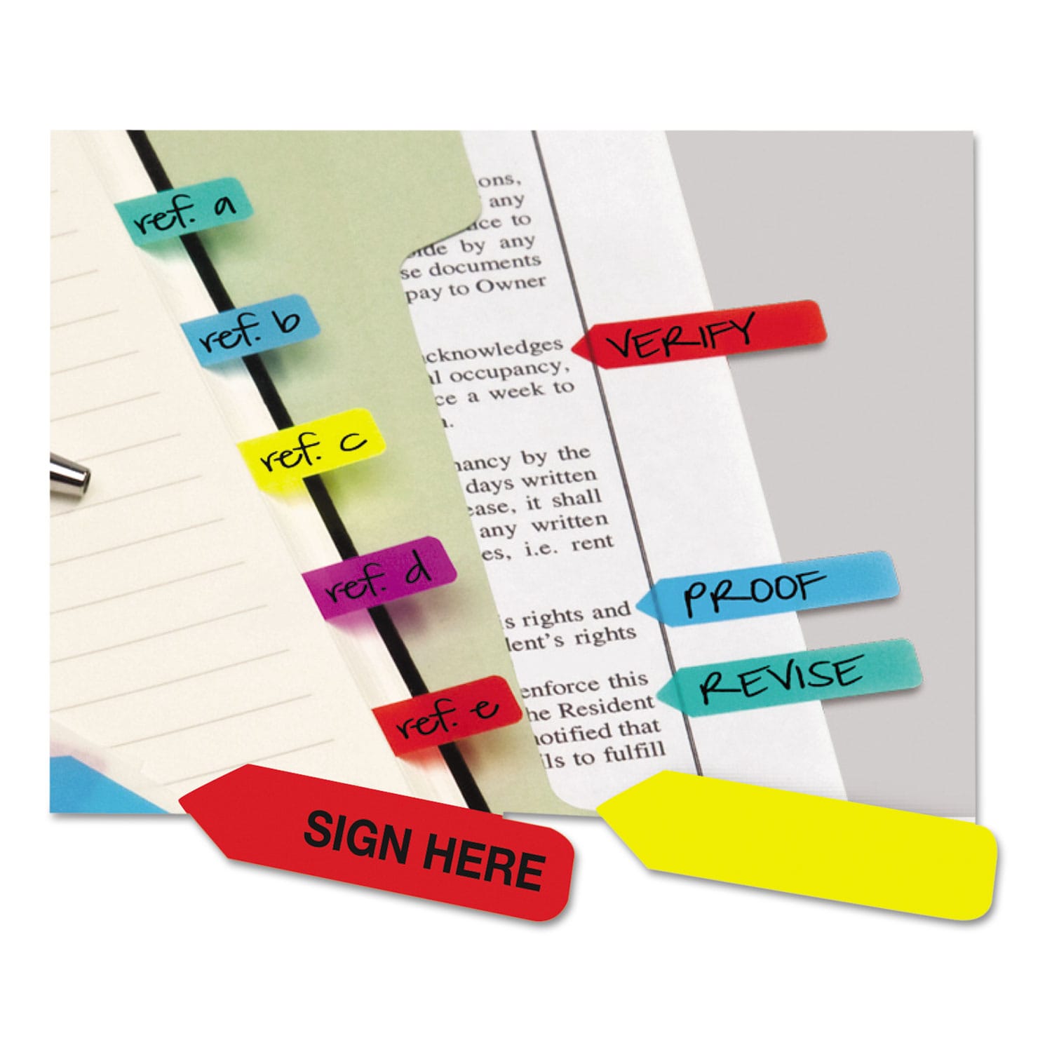 Redi-Tag Mini Arrow Page Flags Blue mint purple red yellow 154 Flags ...