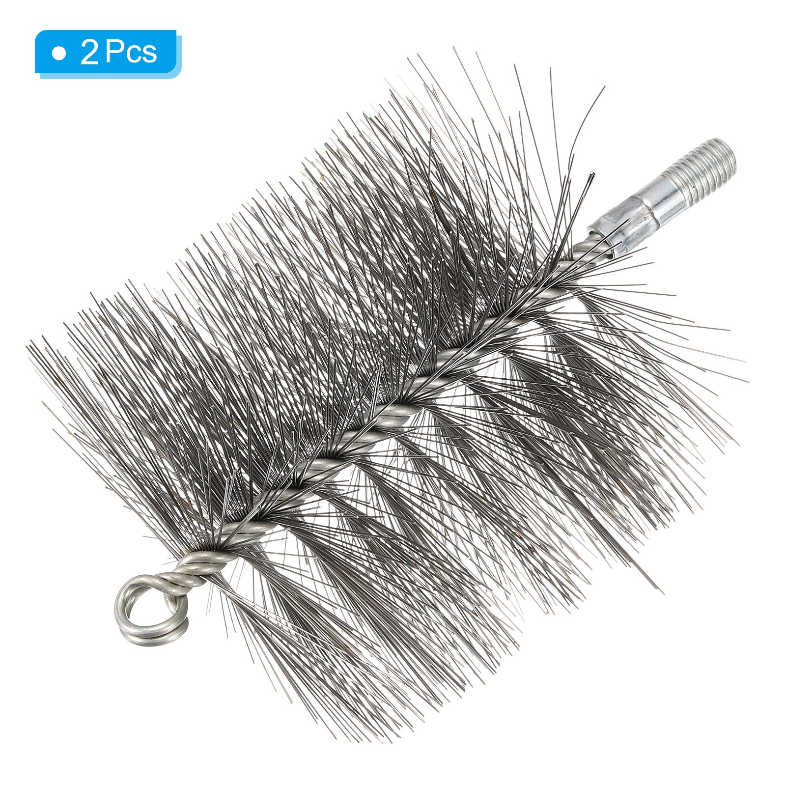 PATIKIL 5inch Chimney Brush 2pcs Chimney Cleaning Brush Round Sweep ...