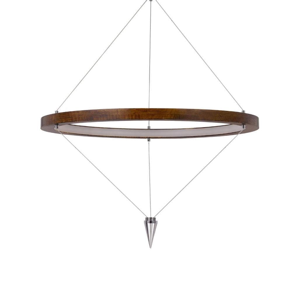 Benzara Pendants 1 -Light Brown, Chrome Modern/contemporary Clear glass ...