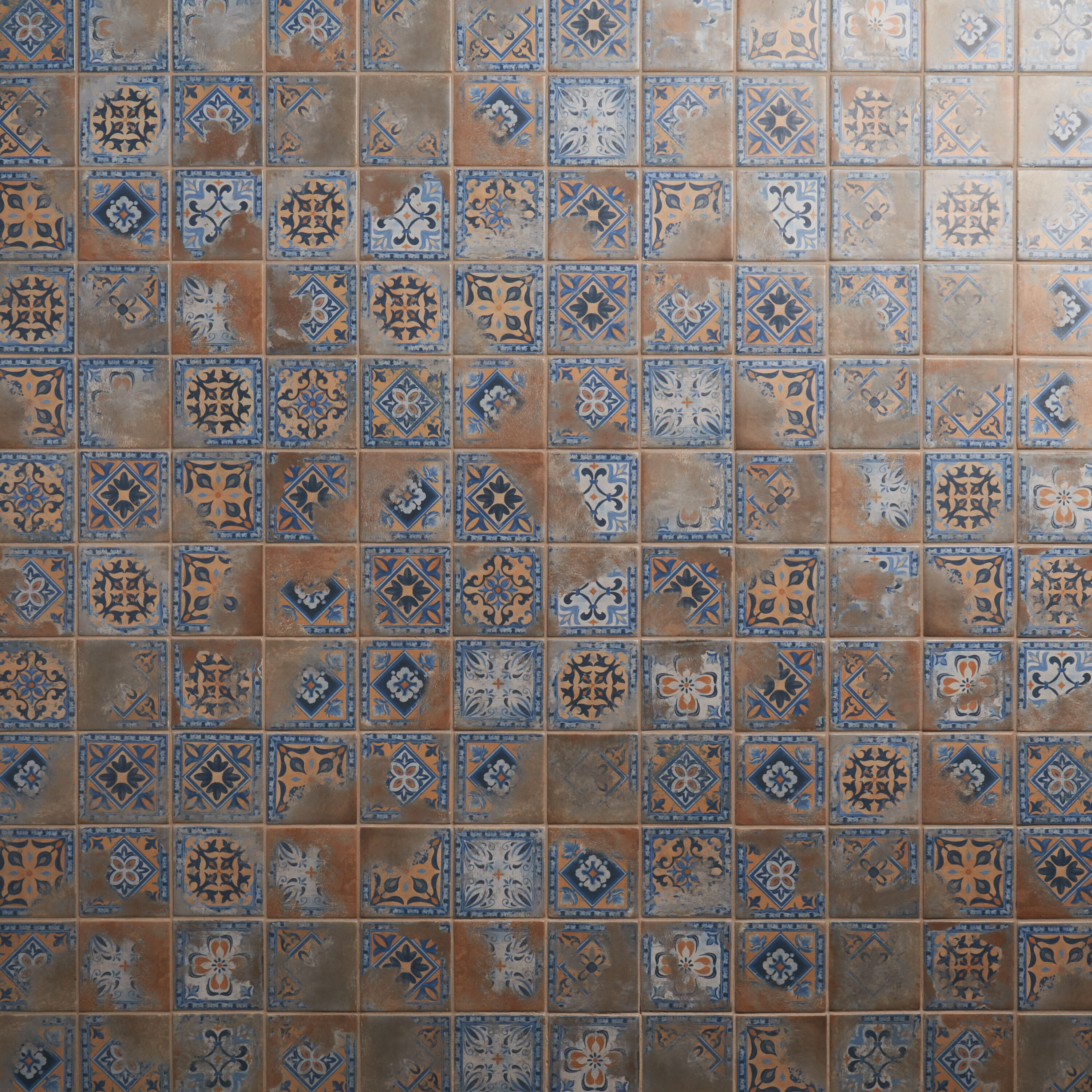 Artmore Tile Kasbah Medina Multicolor 4-in x 4-in Matte Porcelain Floor ...