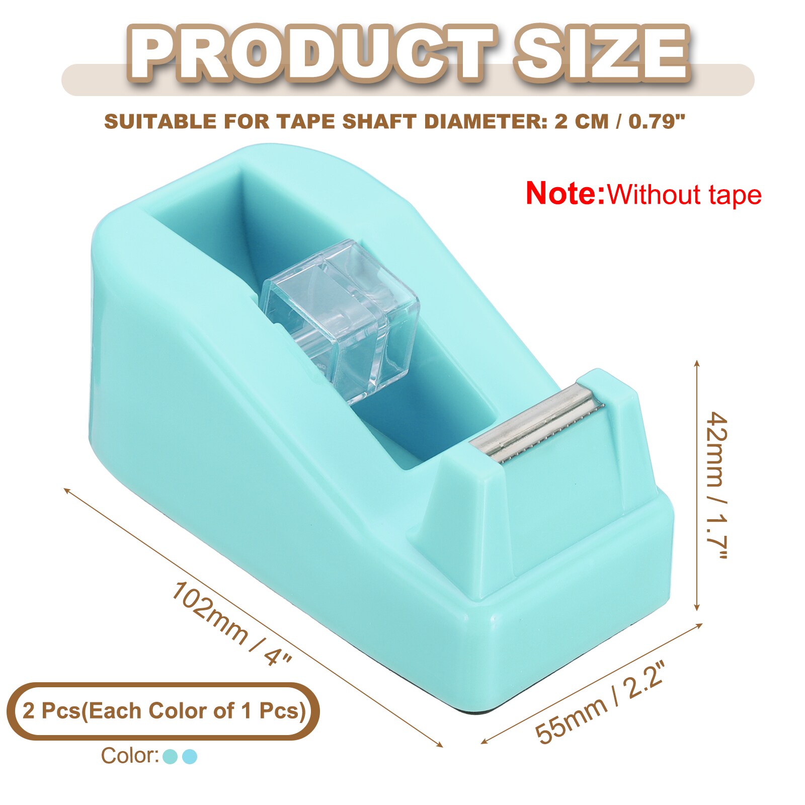 PATIKIL 2pcs Tape Dispenser Desk Small Tape Dispenser Cute Desktop ...