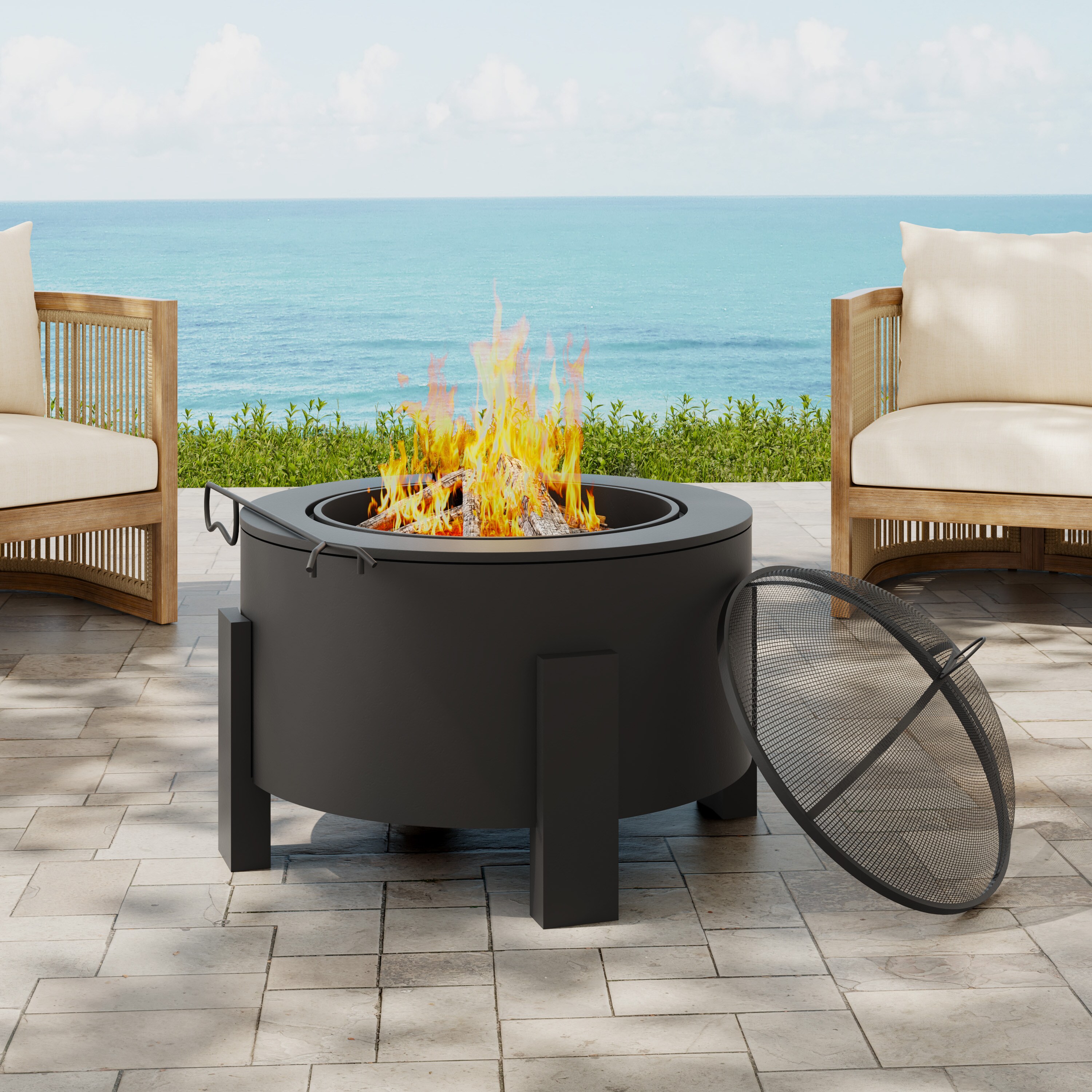 25-Inch-Wide Wood-Burning Fire Pits at Lowes.com
