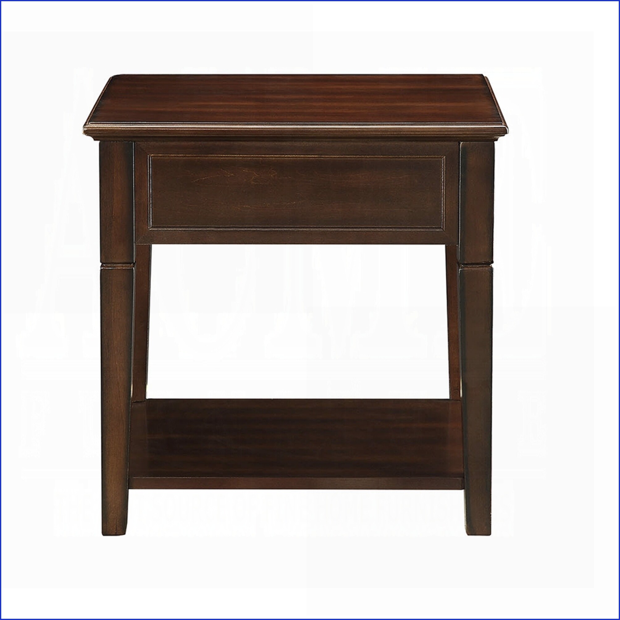 Watnature Elegant Walnut Coffee Table with 16x18 Bottom Shelf ...