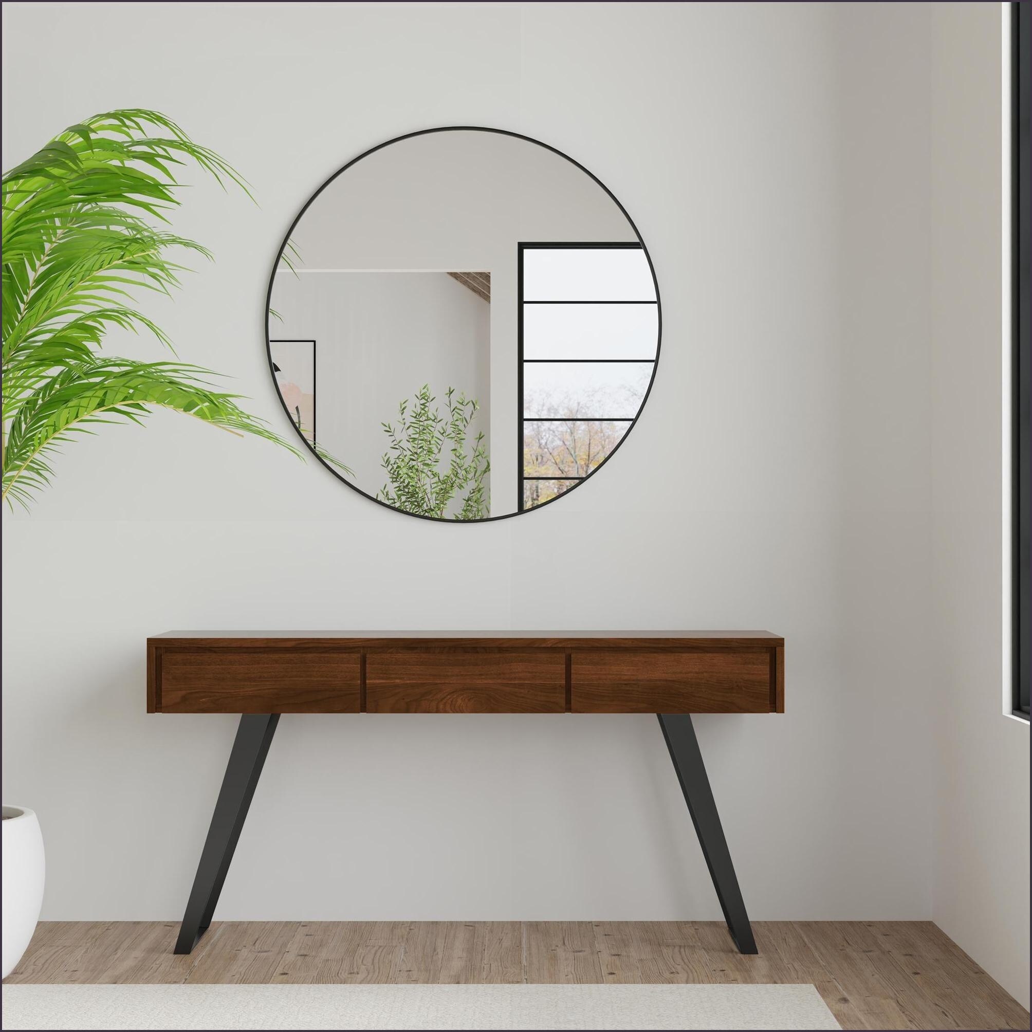 Watnature Modern Industrial Solid Oak Veneer Coffee Table for Living ...