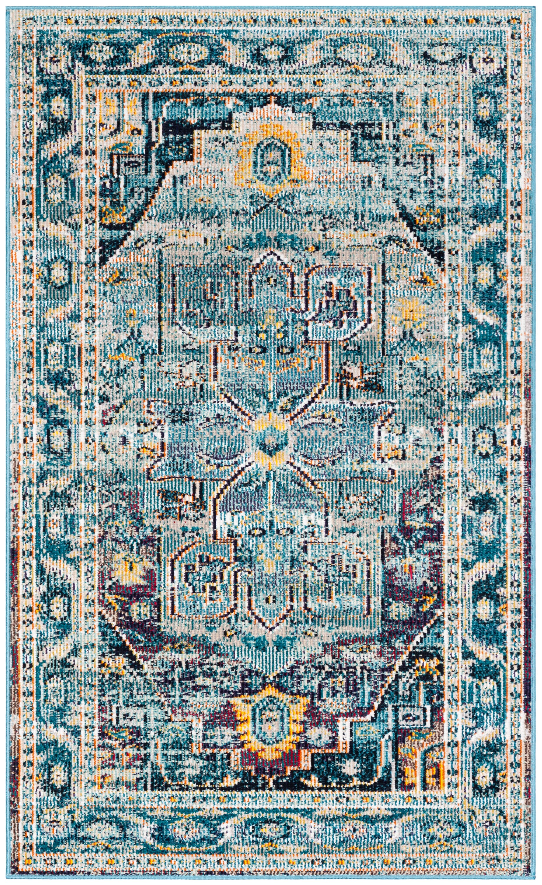 Safavieh Crystal 503D Teal Purple 3ft x 5ft Rug in the Rugs department ...
