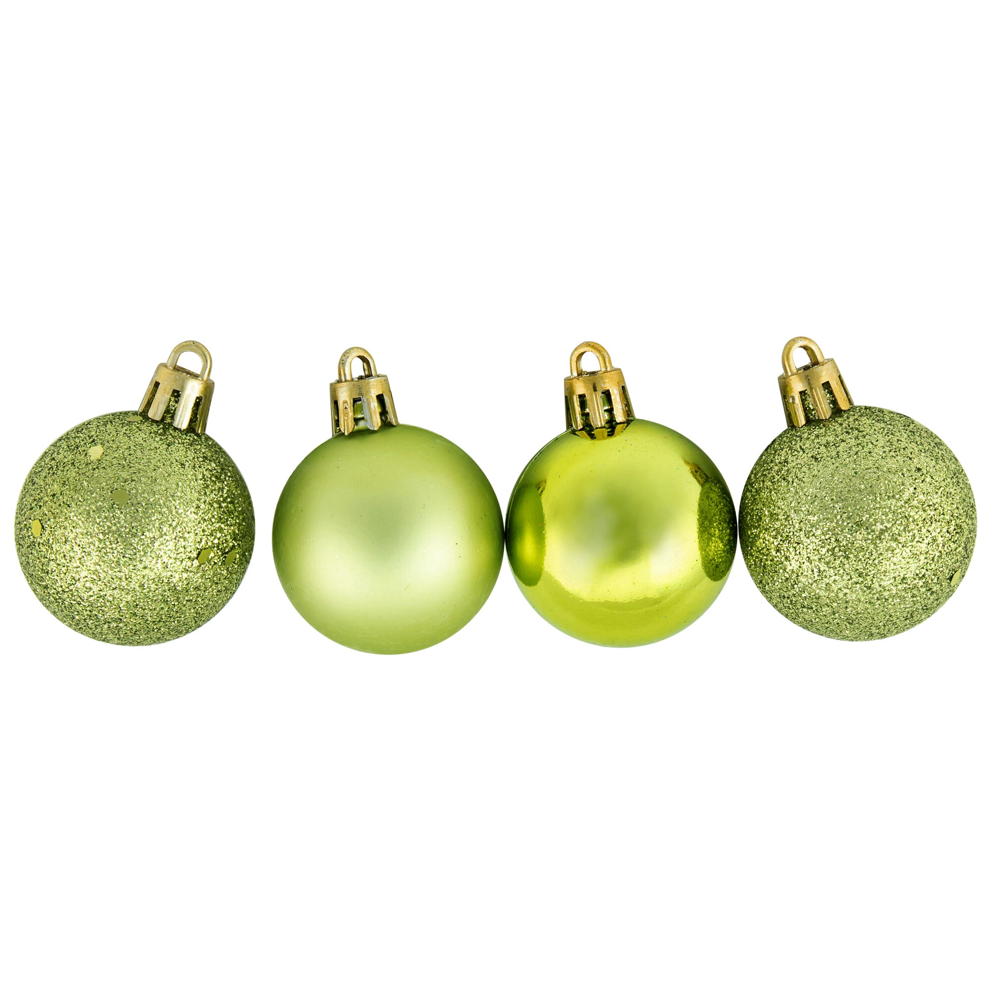 Northlight 96-Pack Green Ball Standard Indoor Ornament Set Shatterproof ...