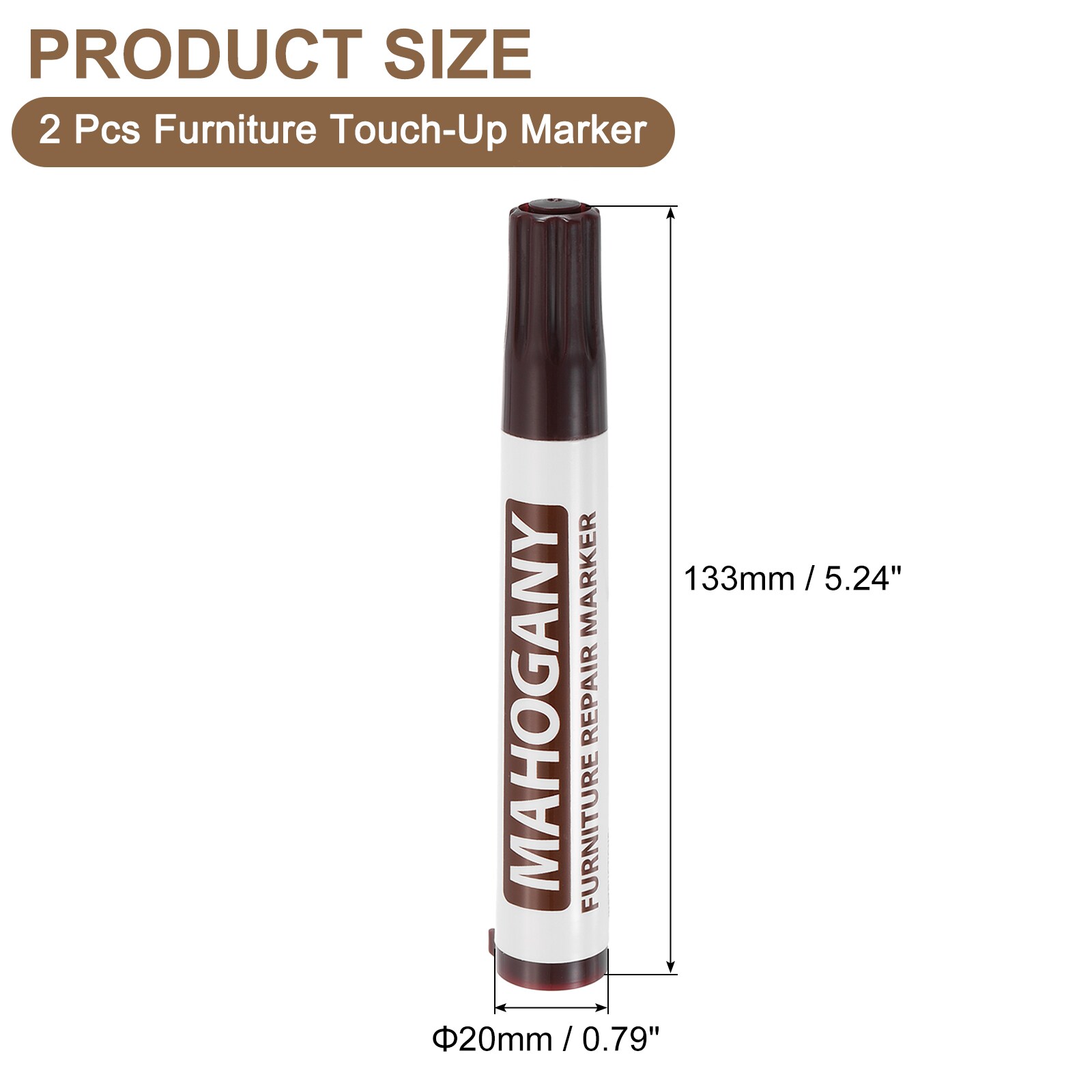 Unique Bargains Furniture Repair Wood Markers 2pcs Mahogany Touch Up ...