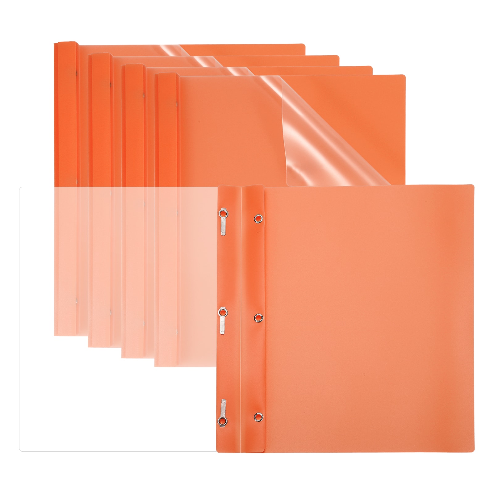 PATIKIL Plastic Report Covers with Prong 5pcs 80 Sheet Clear Front ...