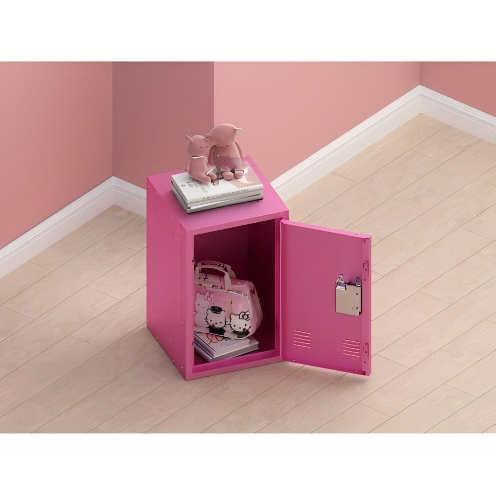 Tatayosi Rose Red 24inch H Lockable 1 Door Small Metal Locker Storage ...