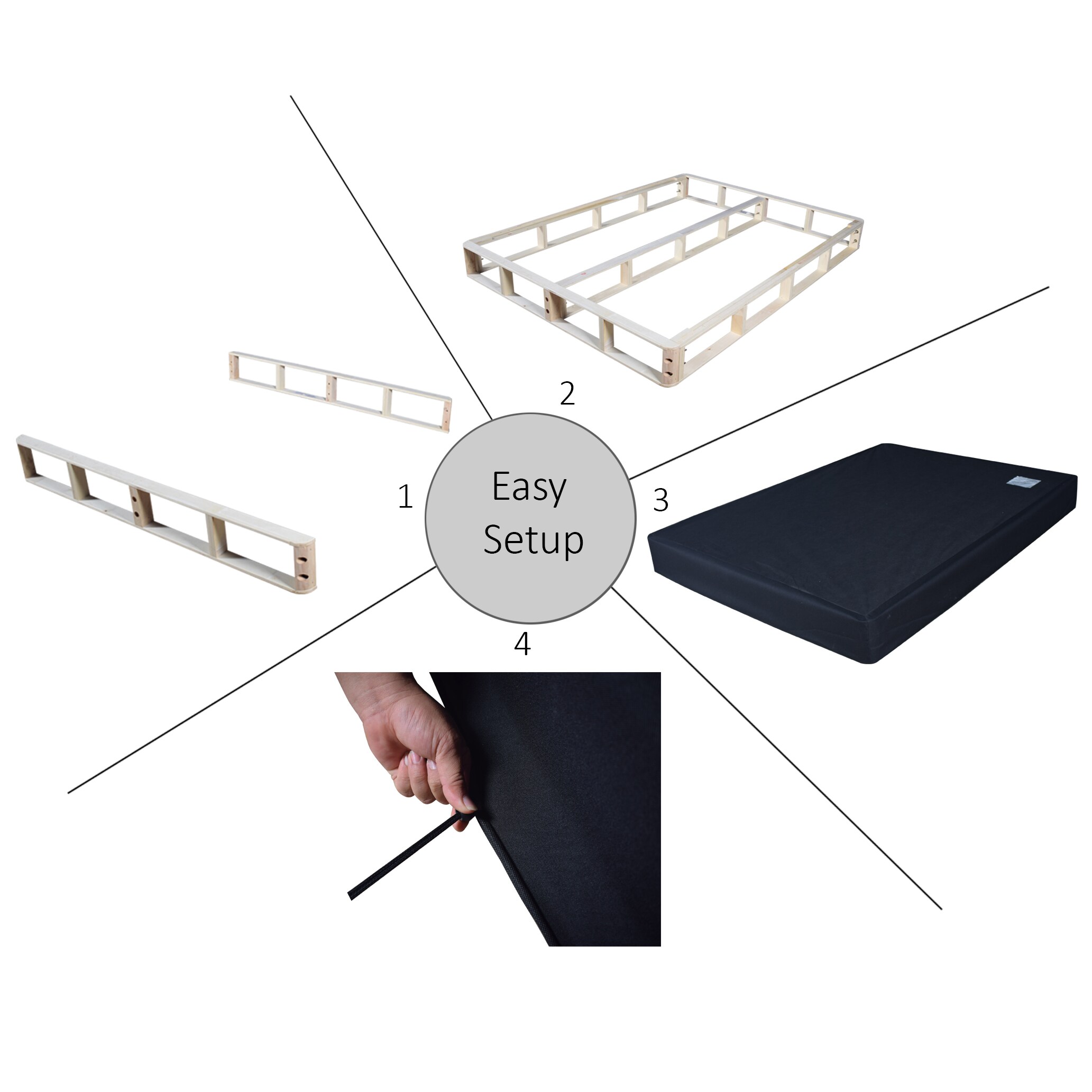 ChaletPosh 7.87-in Standard profile Full Box Spring in the Box Springs ...