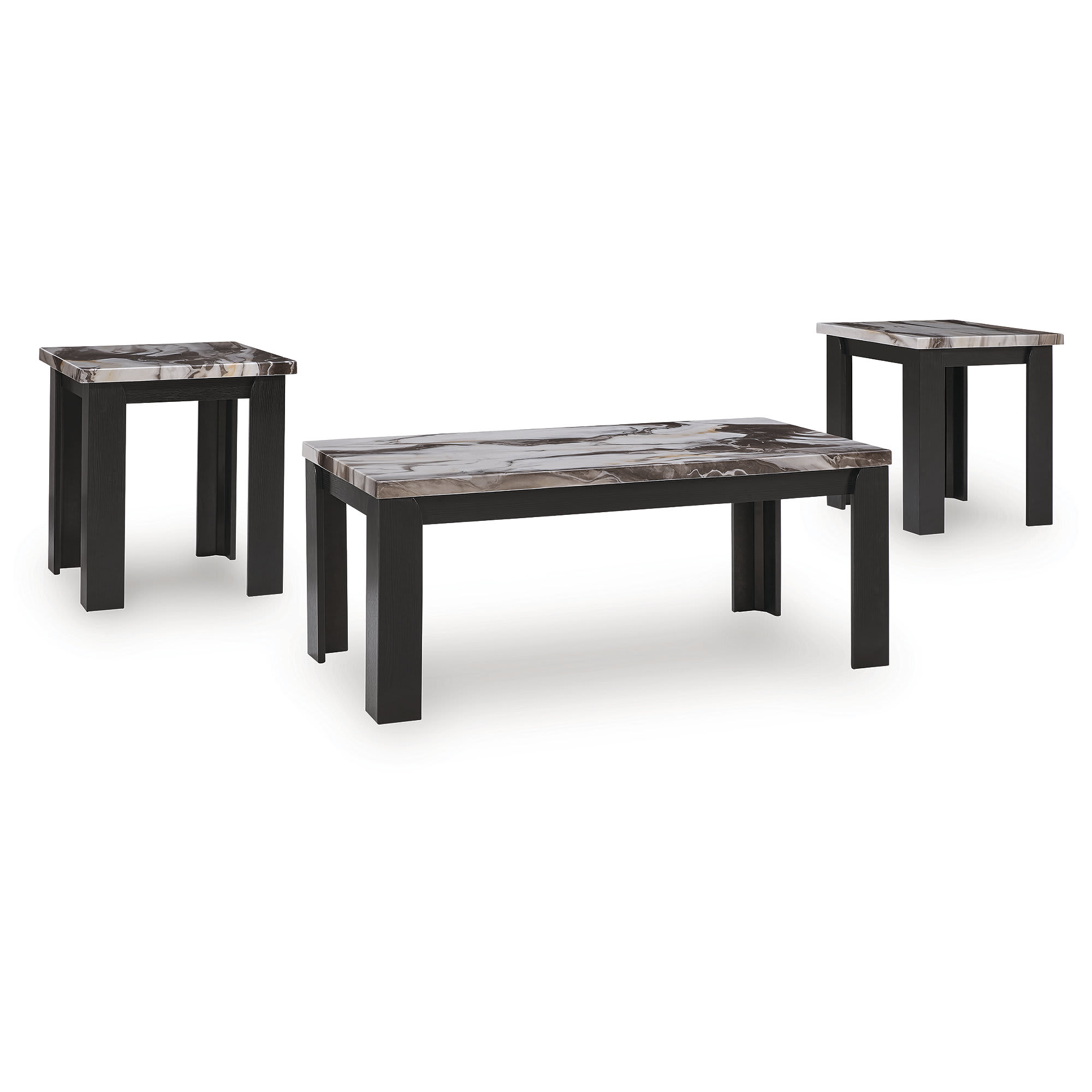 Signature Design by Ashley Jazmore Dark Brown Wood and Brown Faux ...