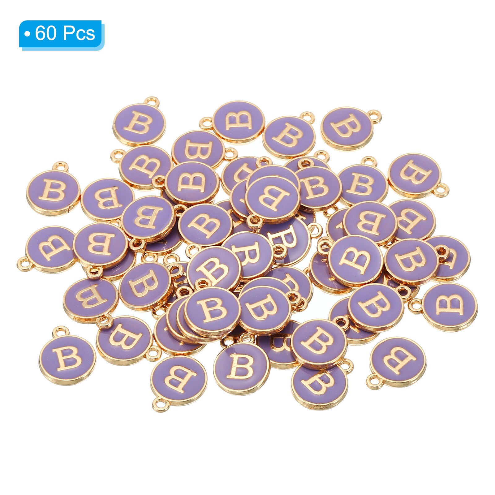 PATIKIL 60pcs Letter Charm B Double Sided Alphabet Initial Charm ...