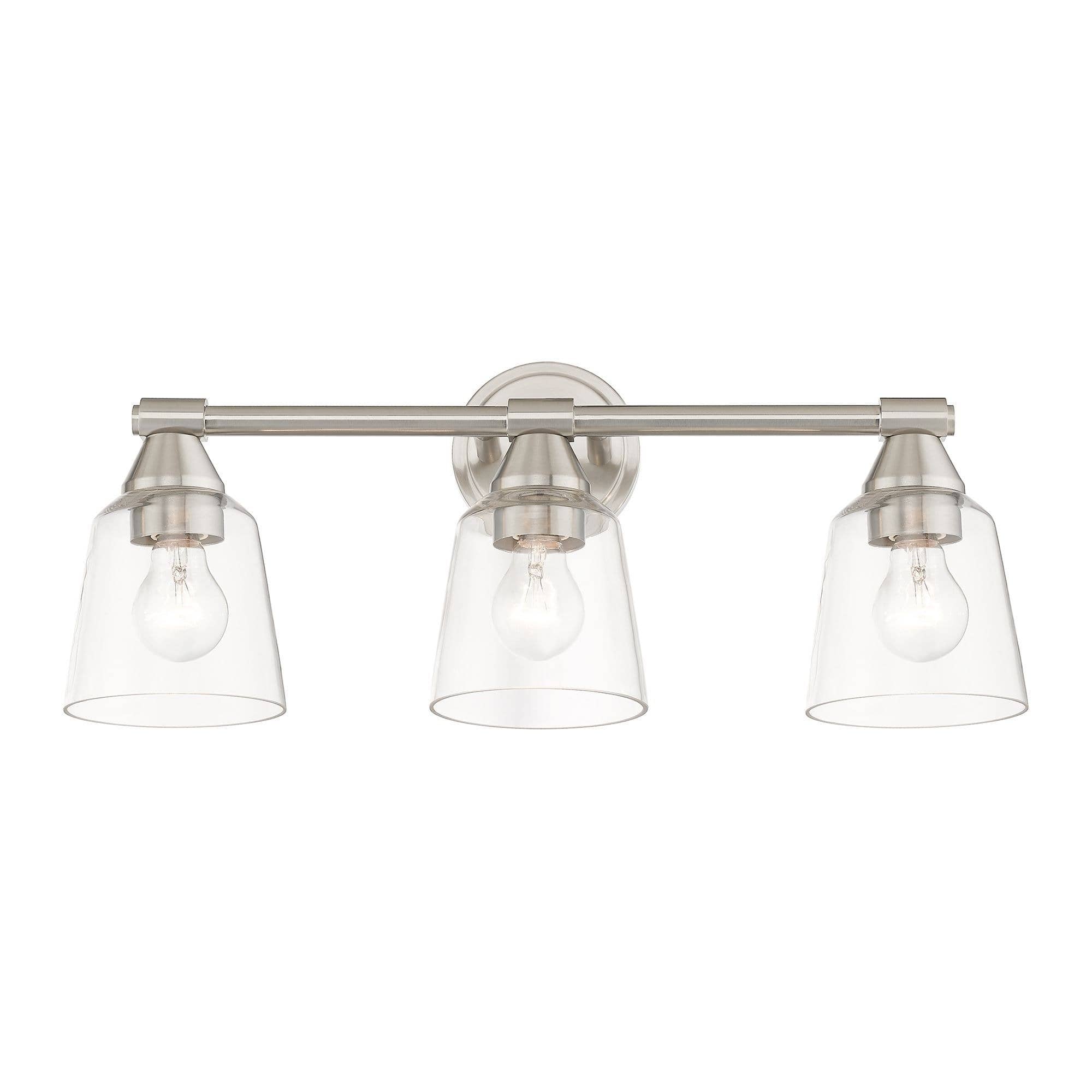 Livex Lighting Catania 3 - Light Brushed Nickel / Silver Contemporary ...