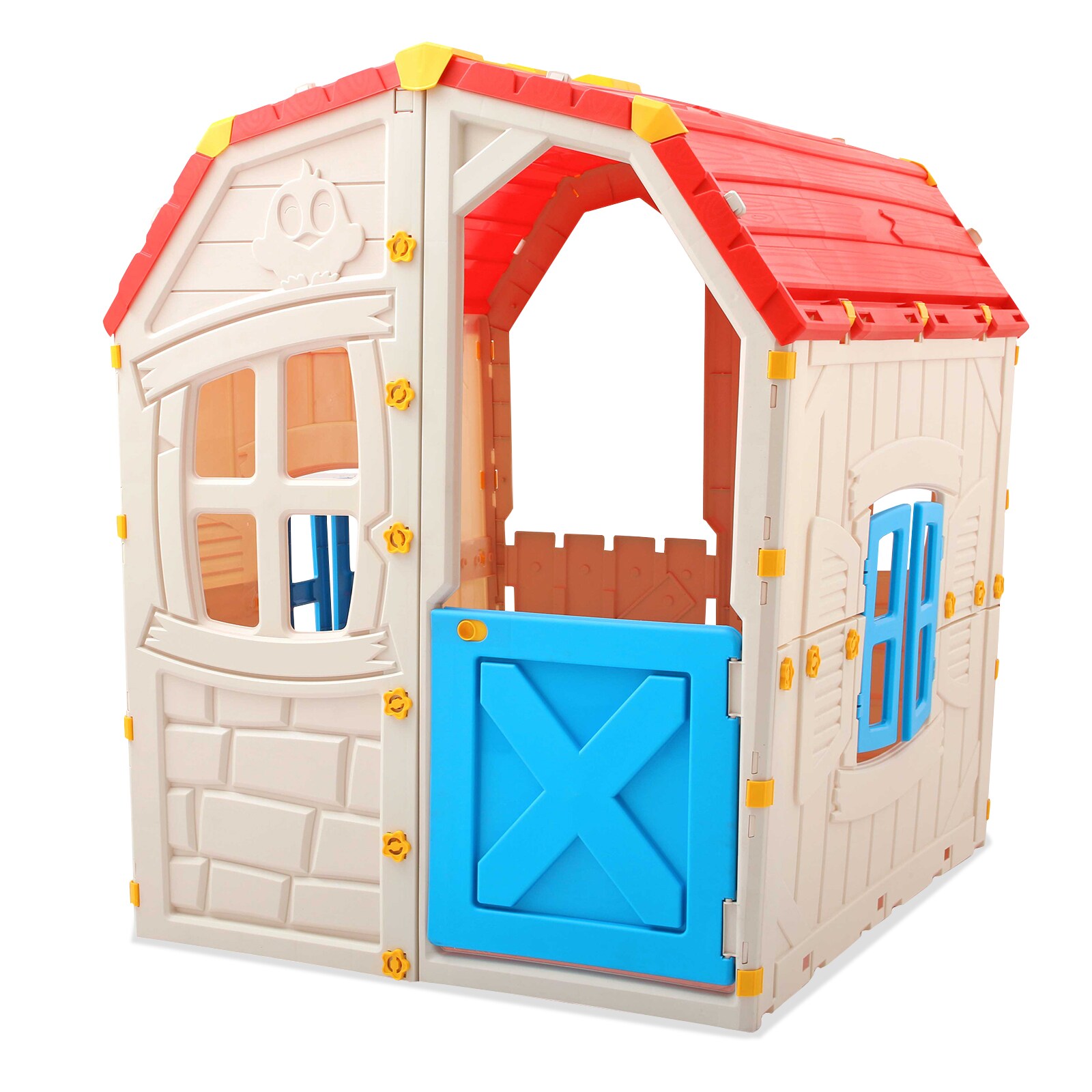Slickblue Kids Plastic Playhouse Multicolor Type Outdoor Toddler ...