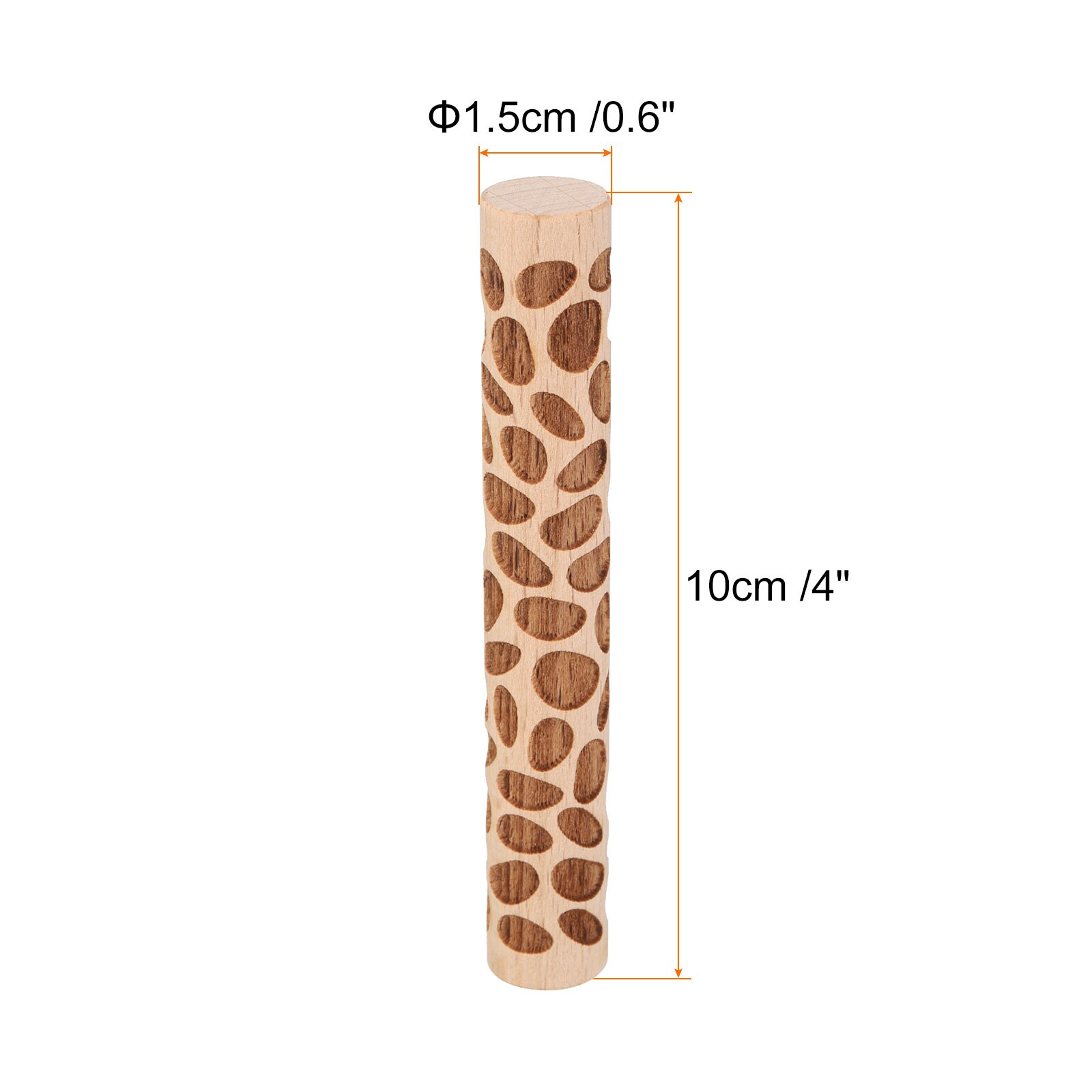 Harfington Wood Clay Roller 4inch Pebble Pattern Rolling Pins Wood ...