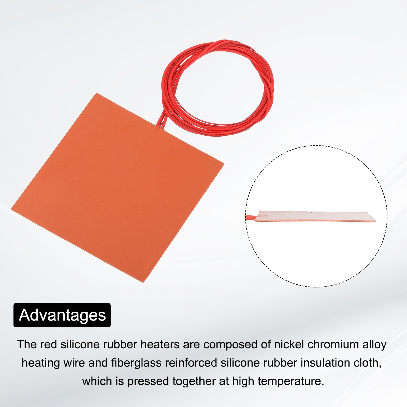 Unique Bargains 1pc Silicone Heating Pad 12V 120W Heater Film Flexible ...