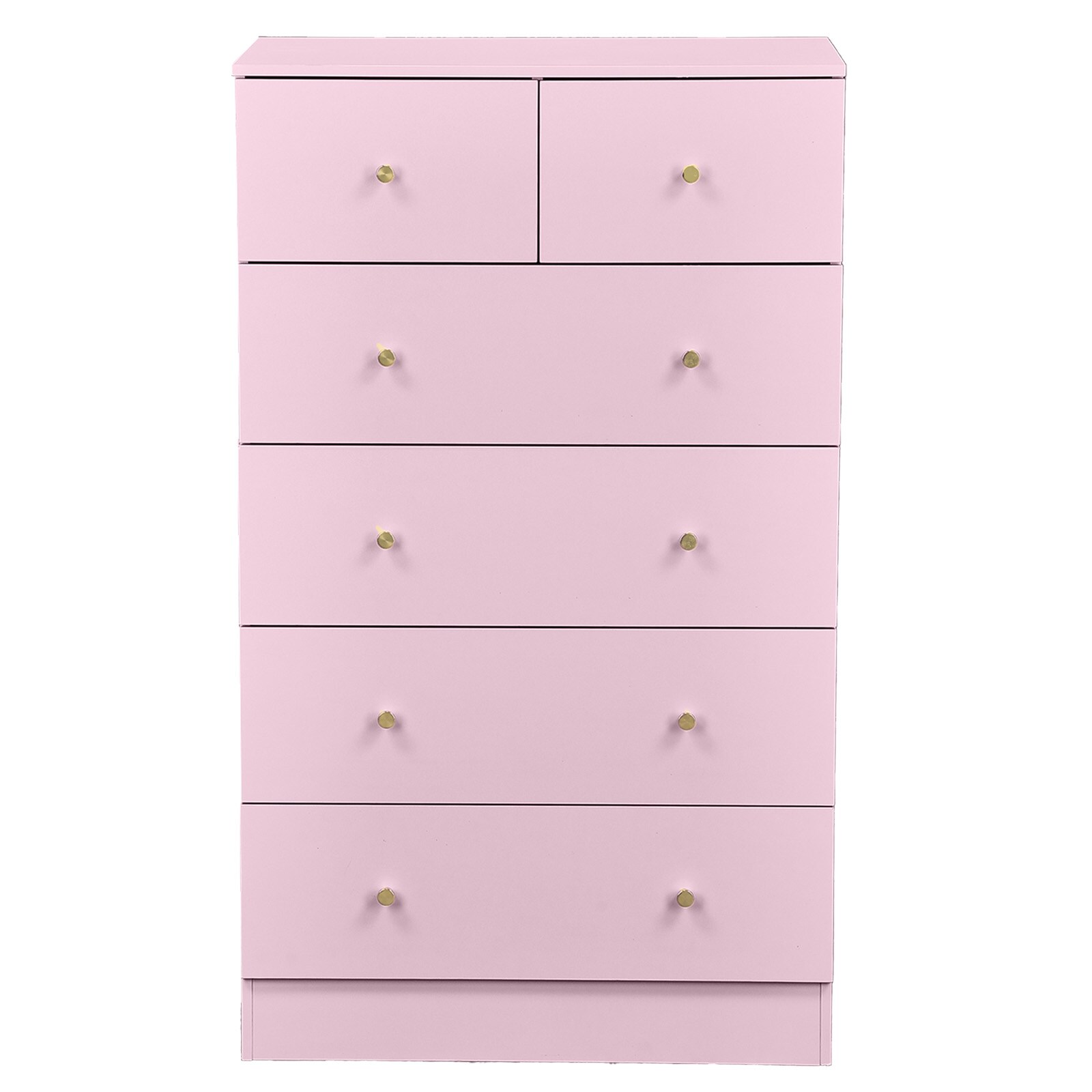 Upsimples Macaroon 5 Drawer Cabinet Matte Gold Handles Linen Textured ...