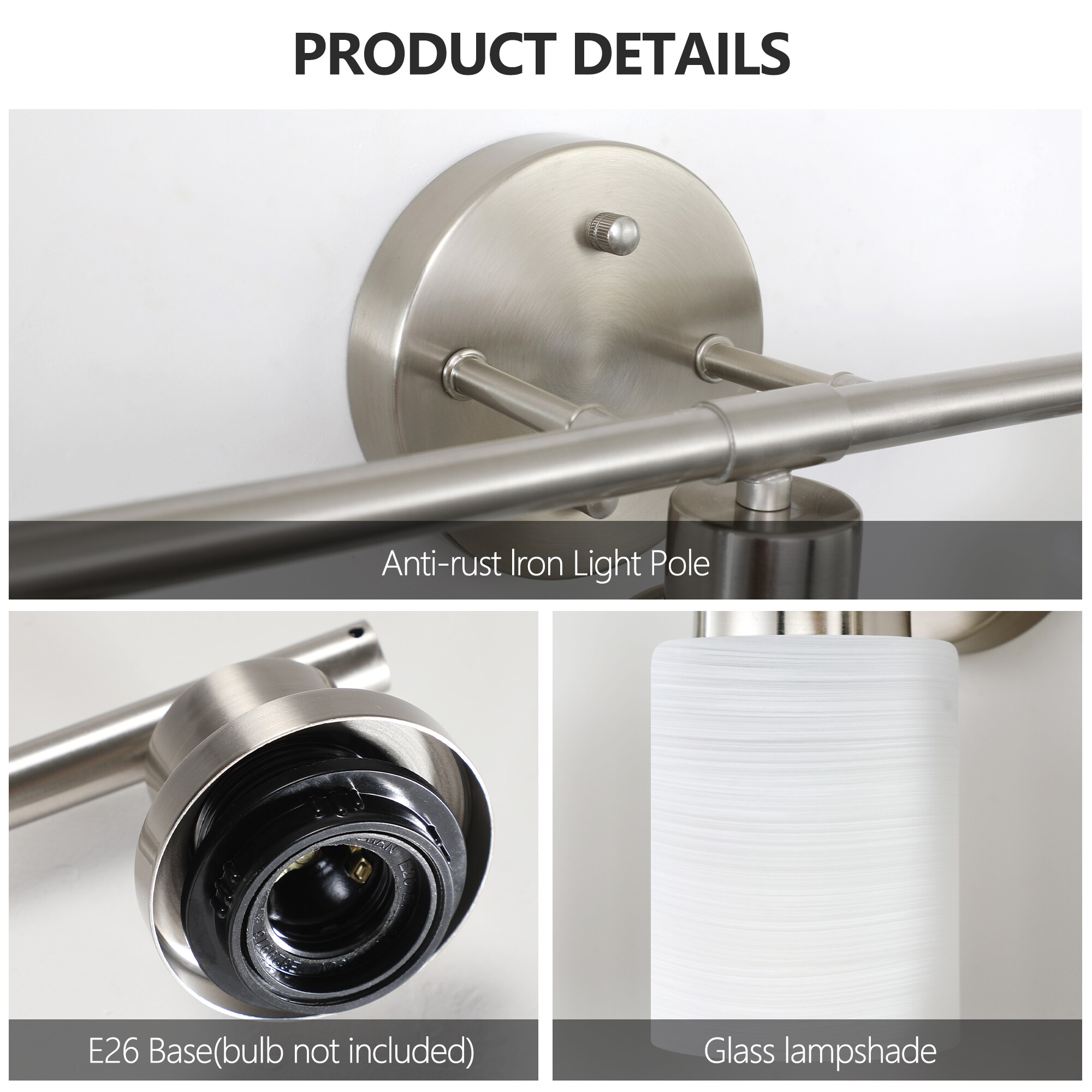 Ayelon Vanity Lights 31.2-in 5 Light Brushed Nickel Modern/contemporary ...