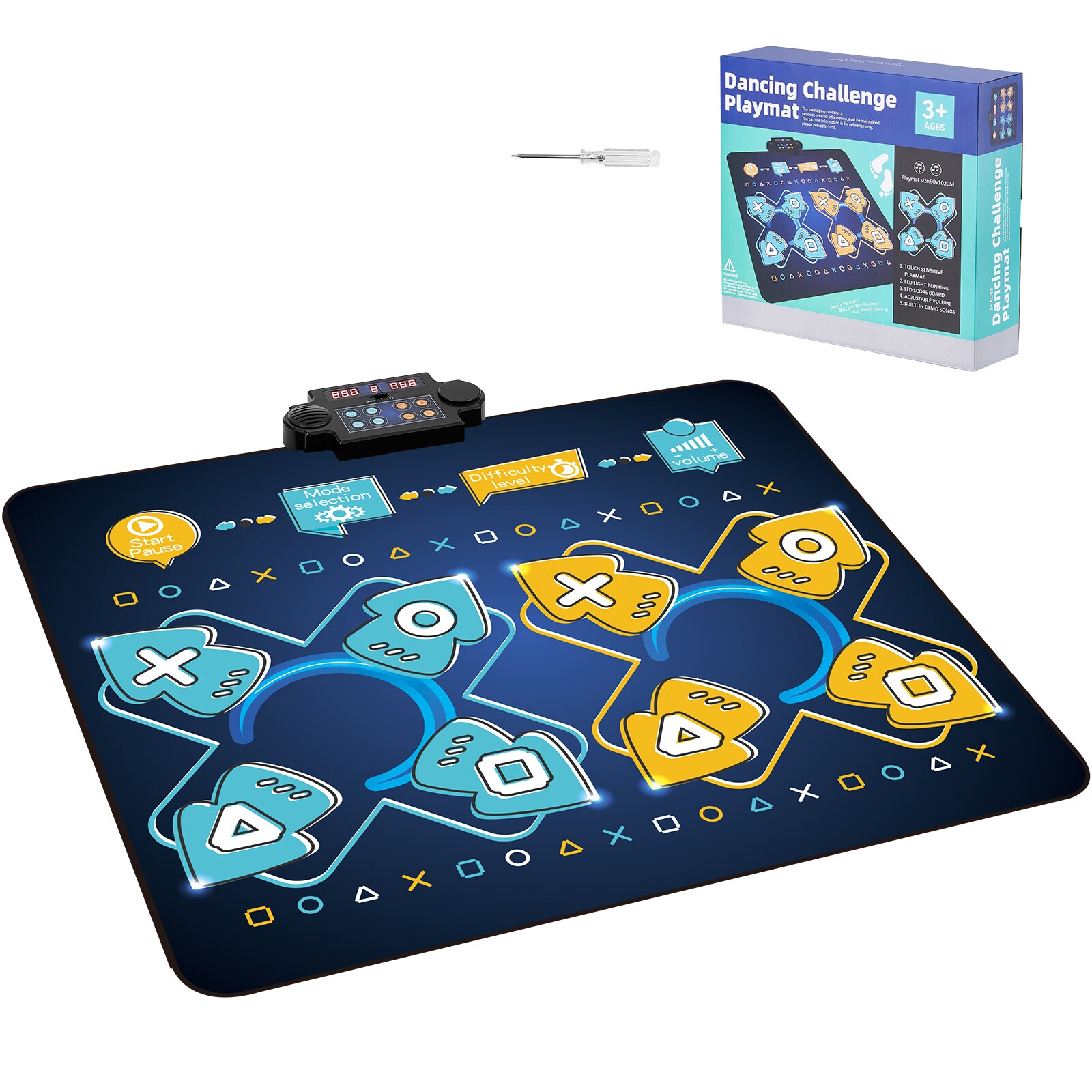GIVIMO Two-Player Electronic Dance Mat for Kids Ages 3+ with 8 Songs ...
