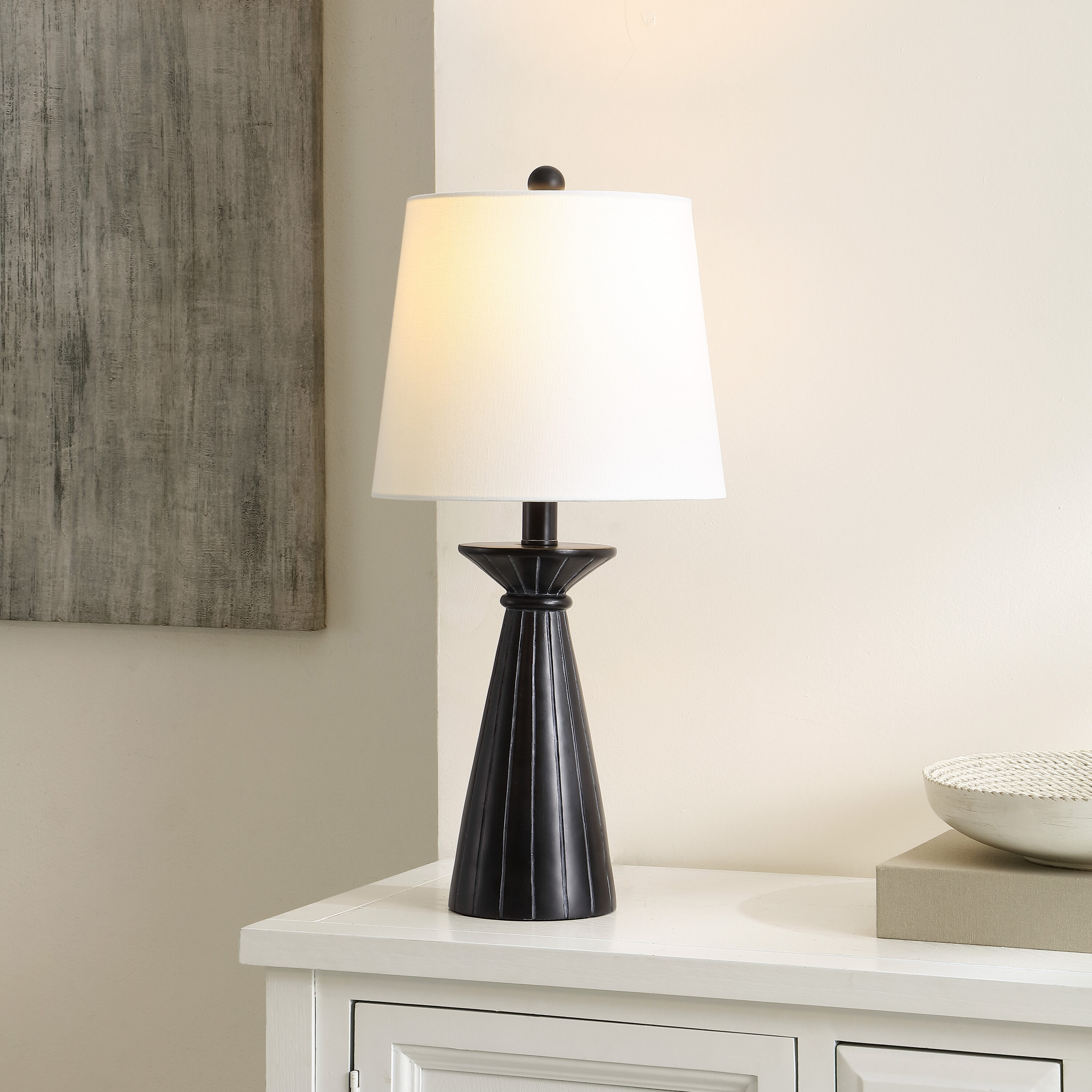 Safavieh Table Lamps 20-in Black LED Rotary socket Table Lamp with ...