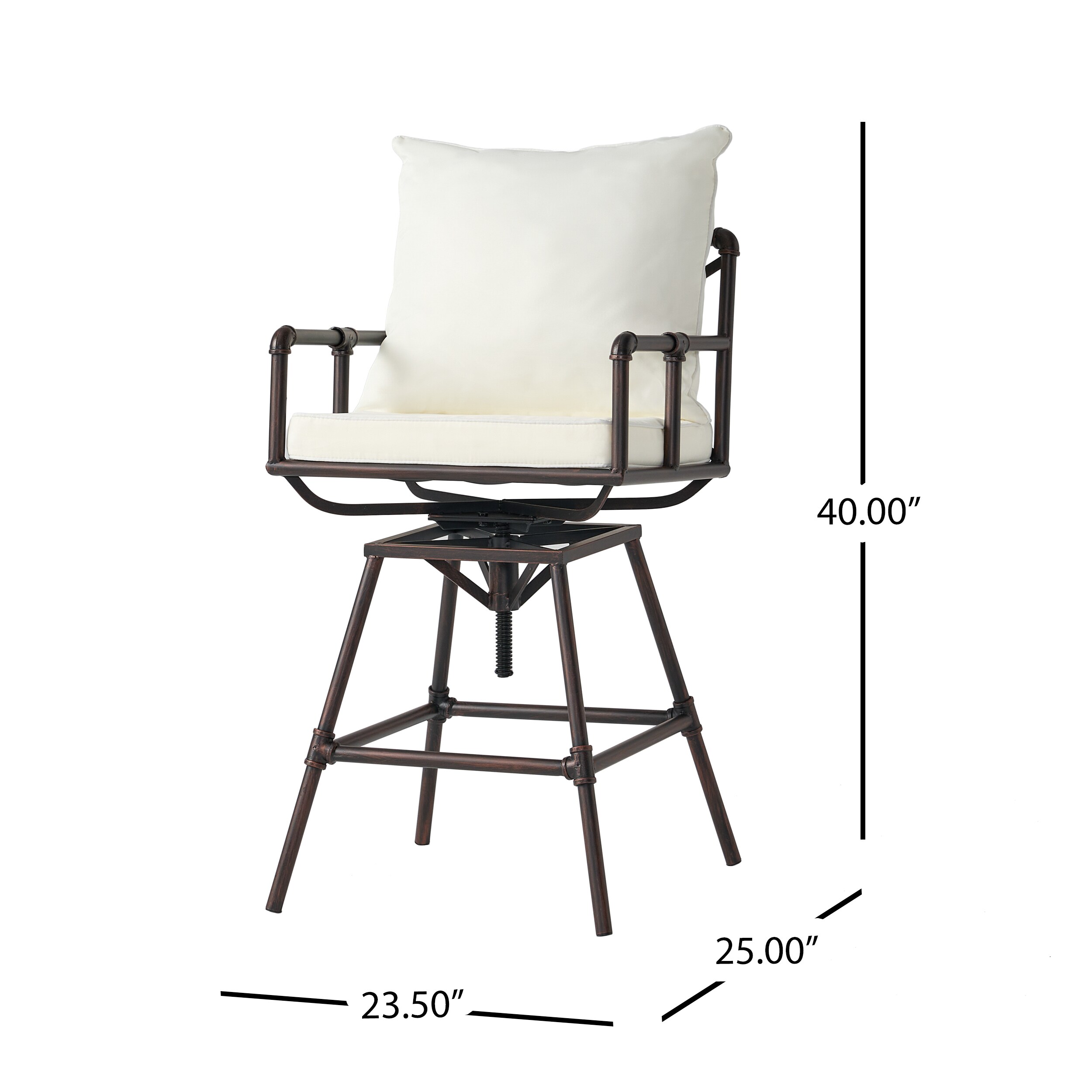 Christopher Knight Home Victor Outdoor Patio Swivel Bar Stool with ...