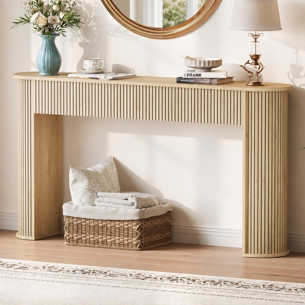 Garvee Modern Curved Leg Console Table Freestanding Entryway Accent ...