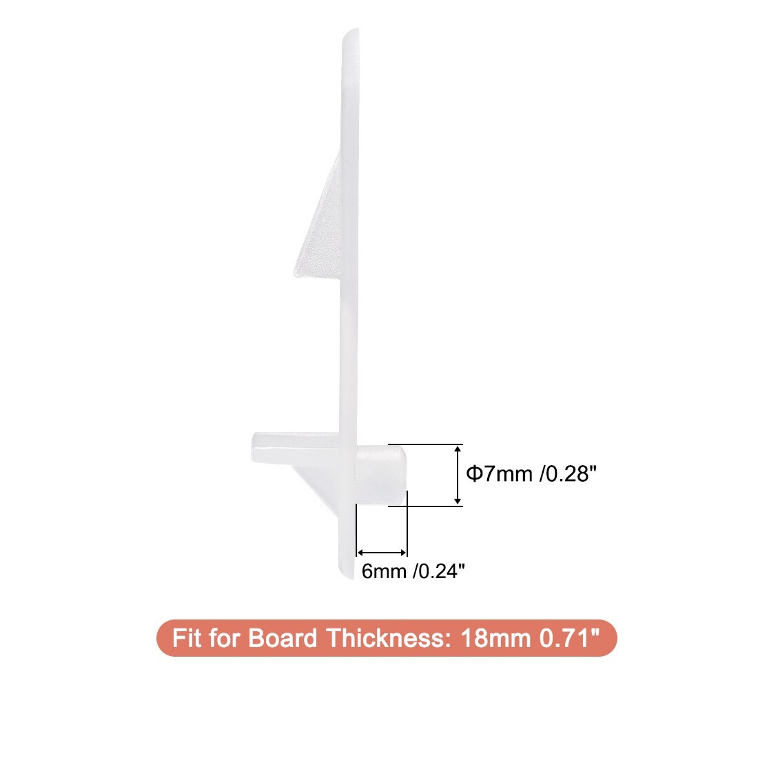 Unique Bargains Plastic Shelf Support Pegs 50pcs 7mm Locking Shelf Pins ...