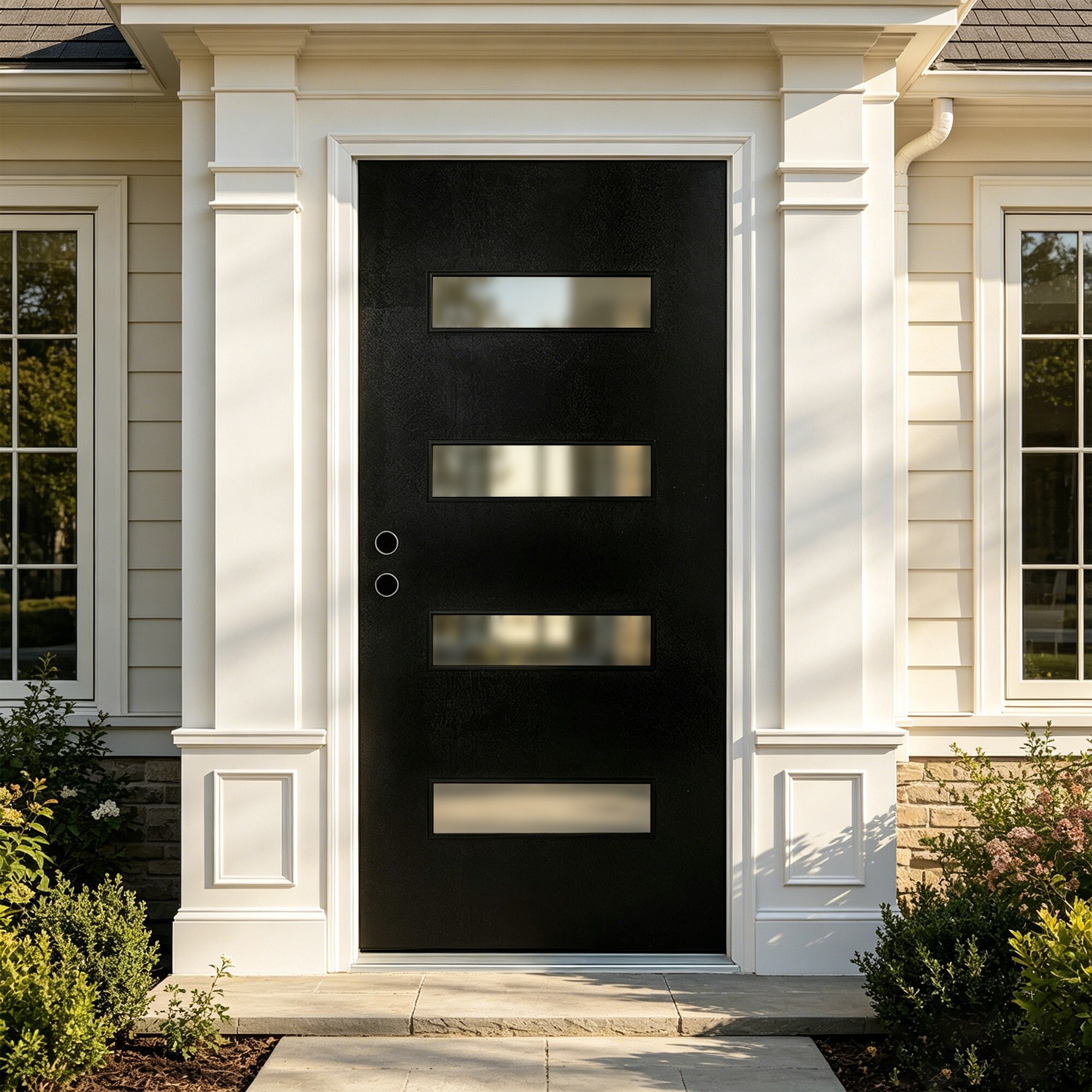 Wooakway 36-in x 80-in x 4-9/16-in Fiberglass Right-Hand Inswing Entry ...