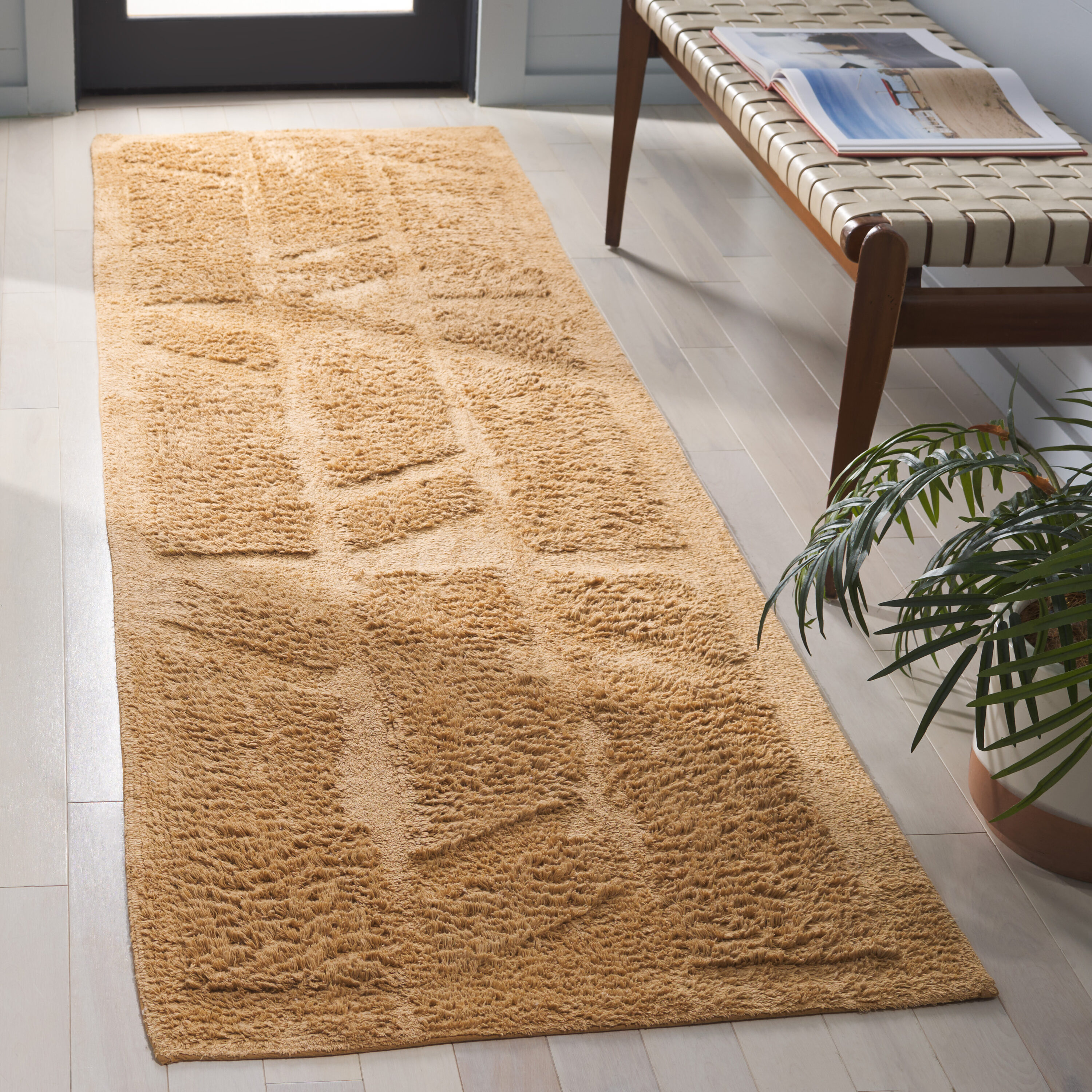 Safavieh Easy Care 223 Light Brown Contemporary 2ft-3in x 9ft Runner ...