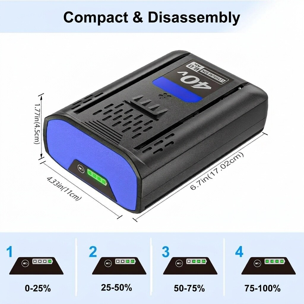 Lukvuzo 1 pack 40 volt 6 0Ah replacement power tool accessory ...