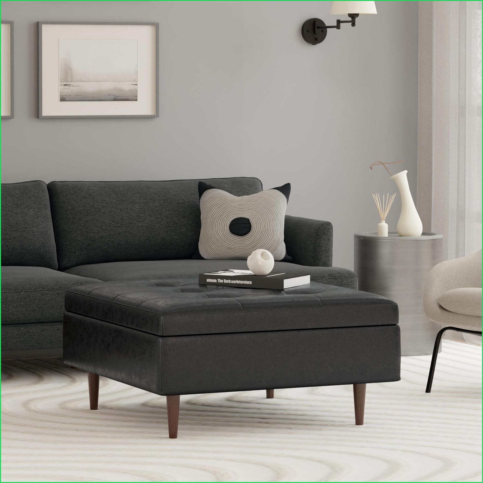 Watnature Ottoman with Hydraulic Lift Storage Mid Century Large Square ...