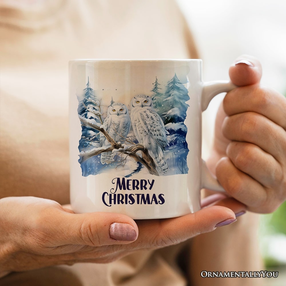 OrnamentallyYou Snowy Owl Mug Grand Arctic Majesty Christmas Gift at ...