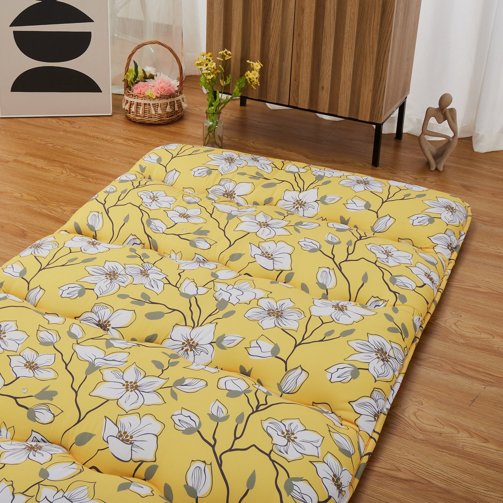 Garvee Floral Pattern Japanese Futon Mattress for Adults Twin Size ...