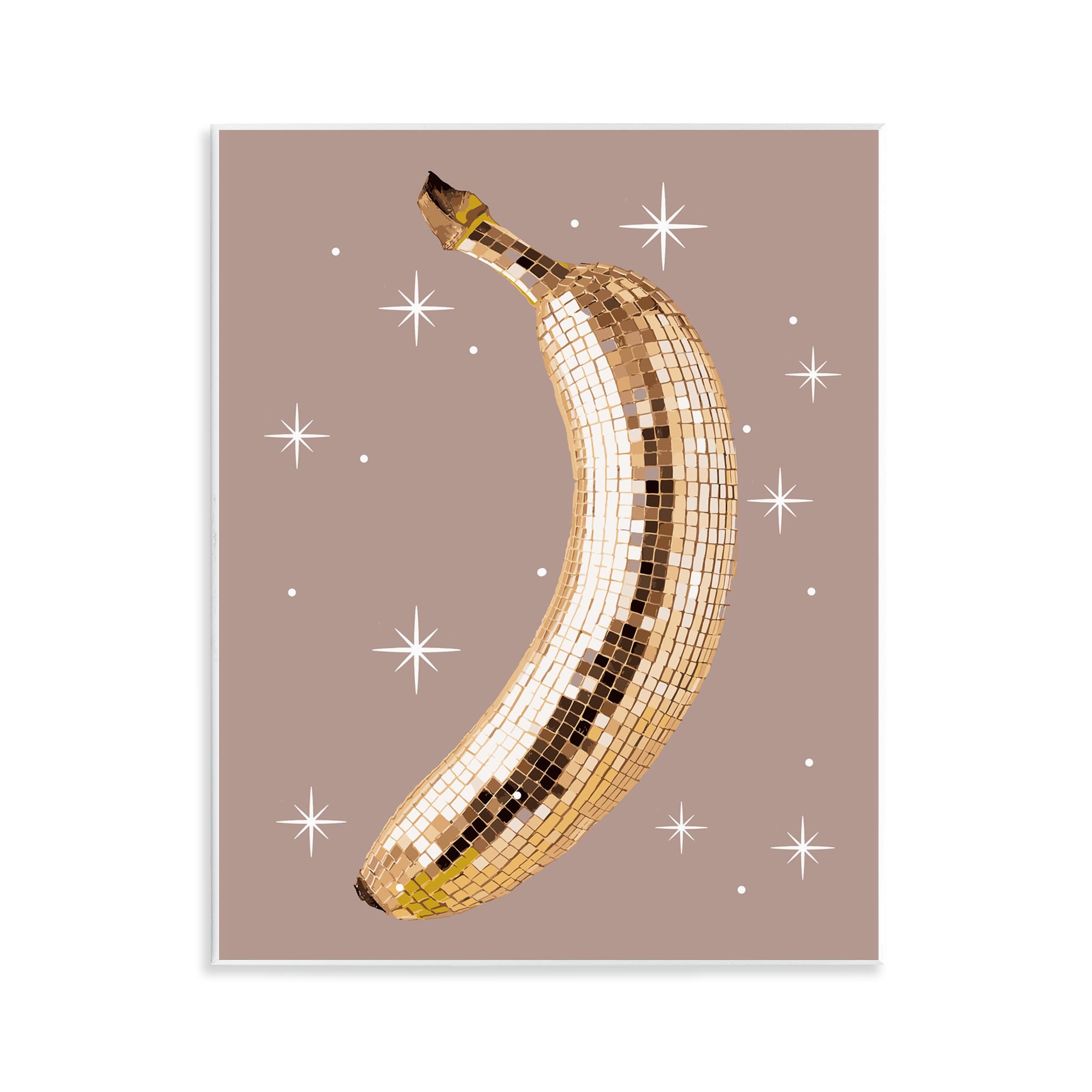 Stupell Industries Luminous Glam Banana Wall Plaque Art By Lil' Rue 11 ...