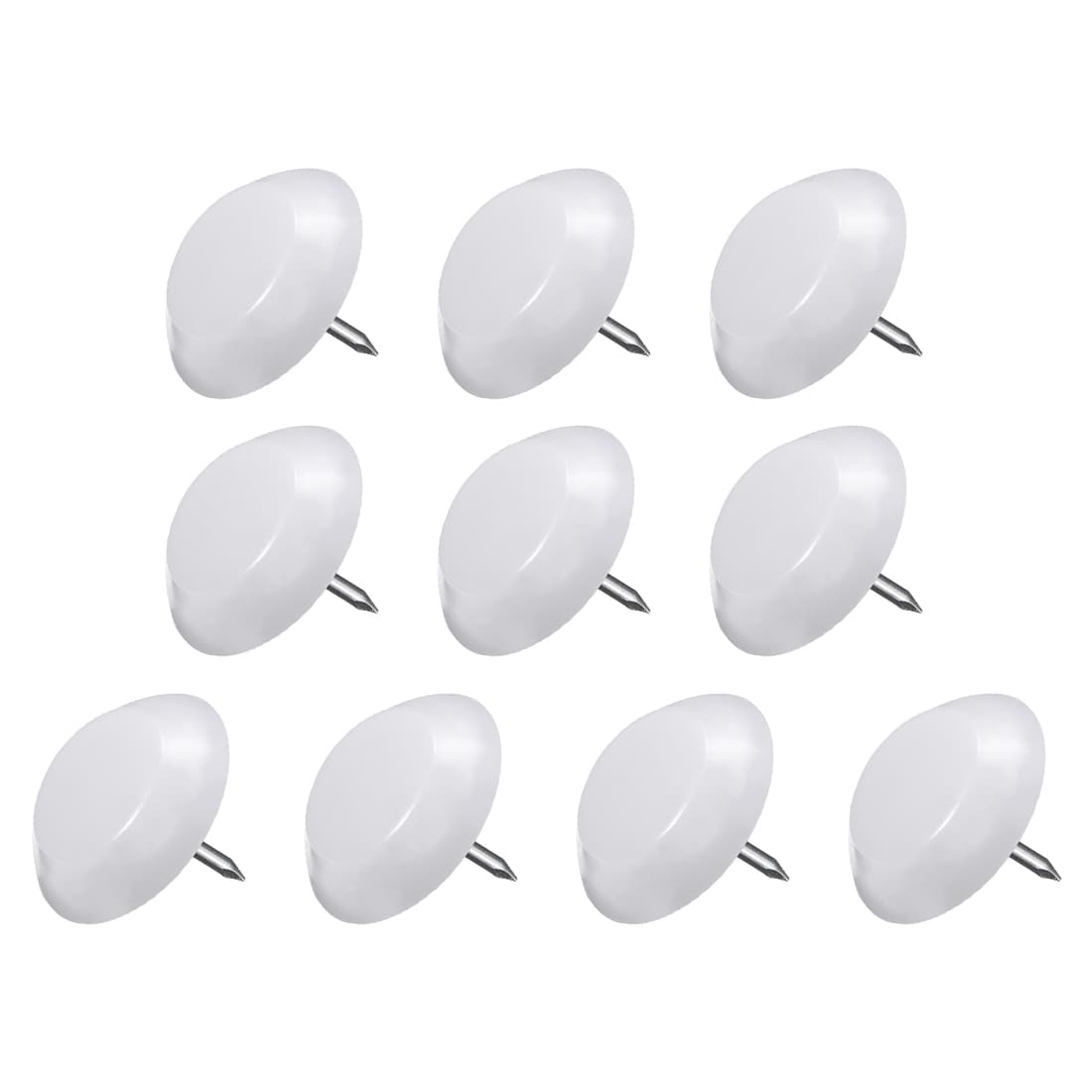 Unique Bargains 10pcs Furniture Feet Nail Plastic Glide Nails Chair ...