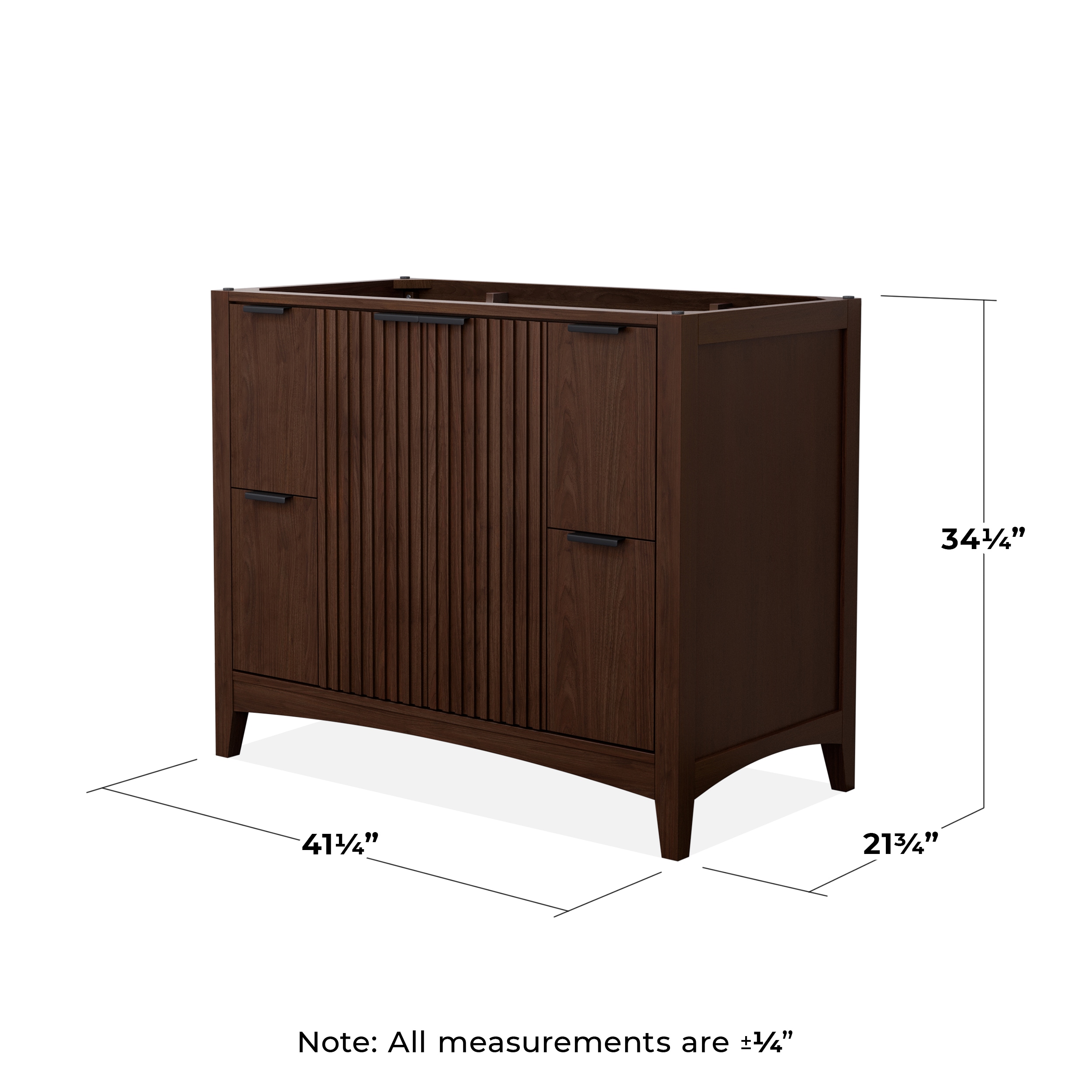 Wyndham Collection Palmilla 42-in Dark Walnut with Matte Black Trim ...