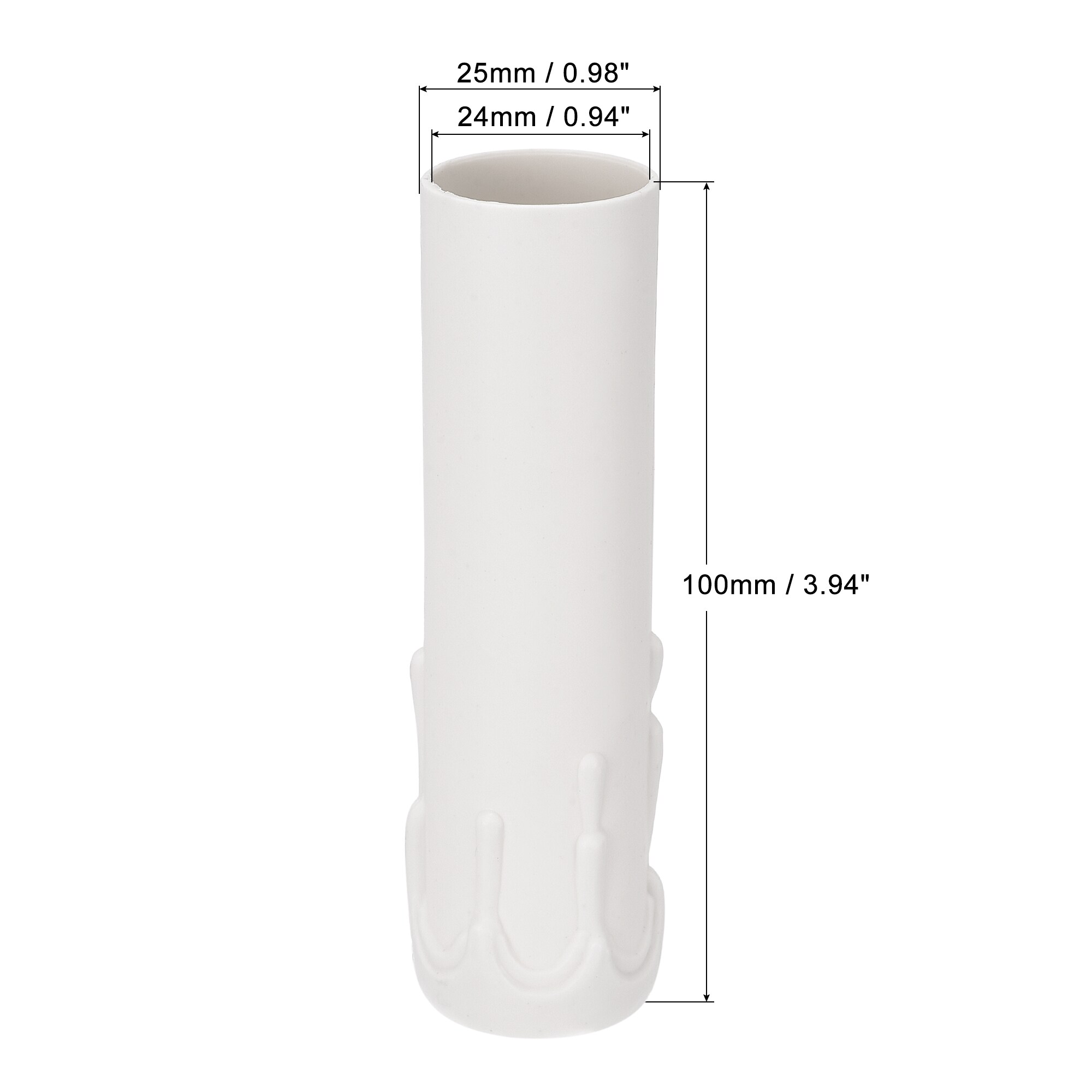 Unique Bargains 12pcs Plastic 25x100mm Candle Socket Covers Sleeves ...