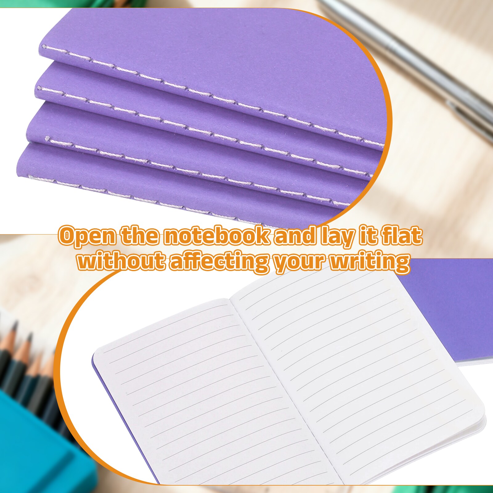 PATIKIL 6pcs A6 Notebook A6 Journal Mini Notebook Pocket Kraft Memo ...