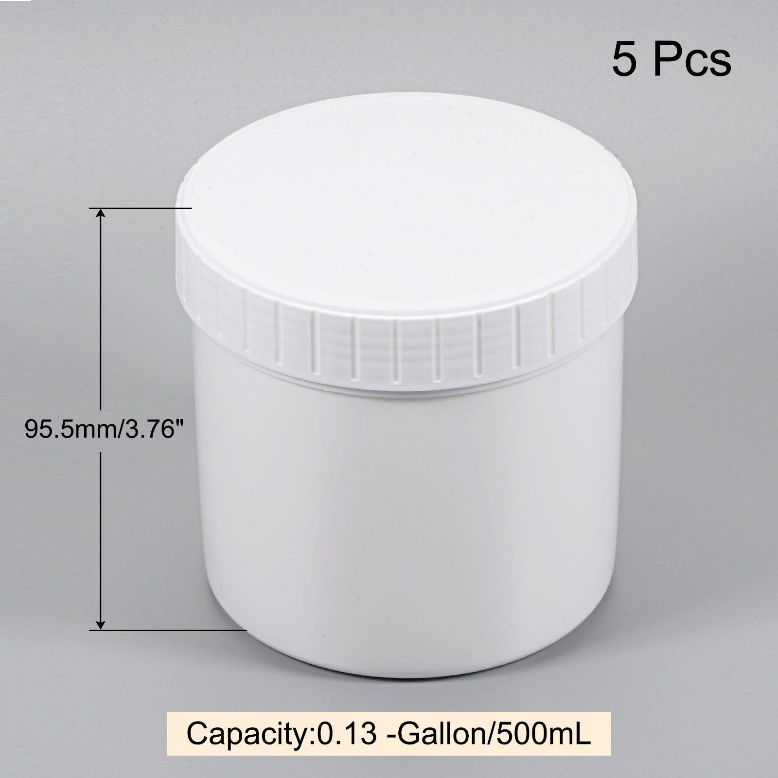 Unique Bargains Empty Plastic Paint Pail 0.13 -Gallon/500mL Seal ...